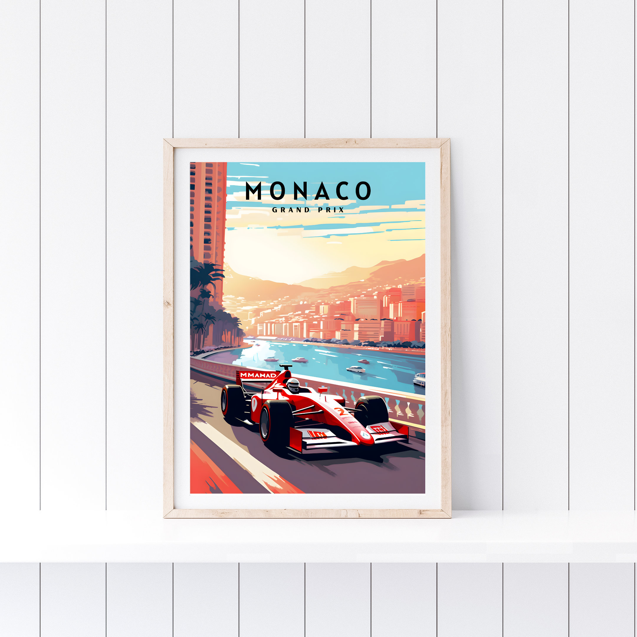 Monaco Travel Poster, Monaco Wall Art, Monaco Grand Prix Poster ...