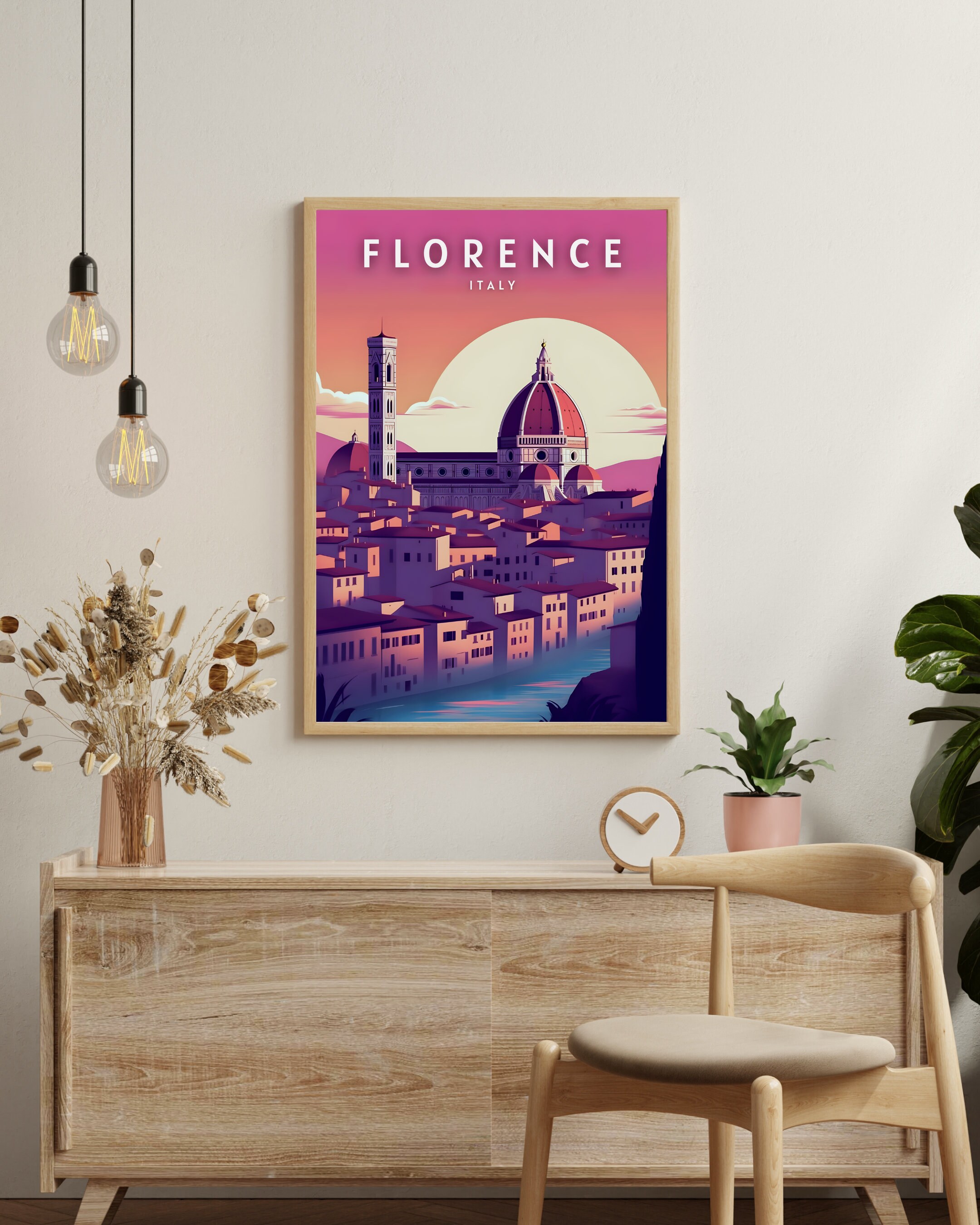 Florence Travel Poster, Florence Wall Art Print, Florence Travel Art ...