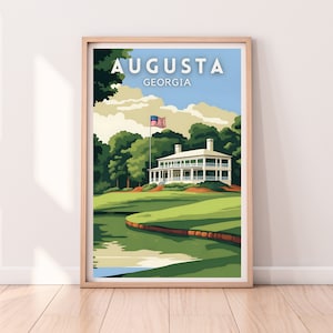 Golf Prints Set, Augusta, Pebble Beach, St Andrews, Golf Course Posters ...