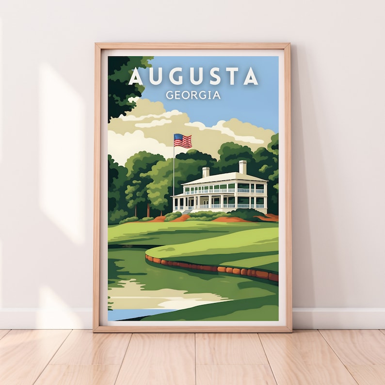 Golf Prints Set, Augusta, Pebble Beach, St Andrews, Golf Course Posters ...
