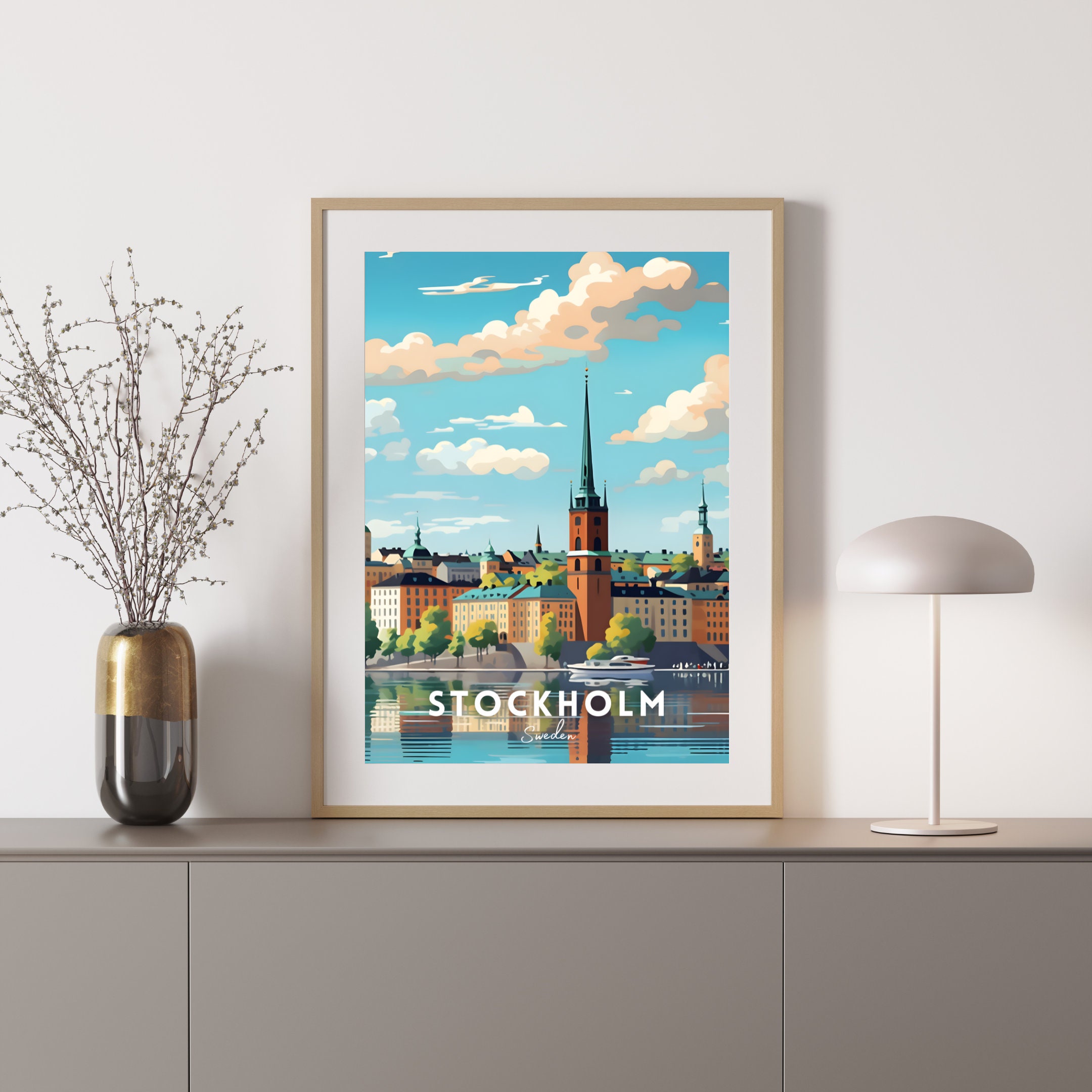 Stockholm Poster, Sweden Travel Poster, Stockholm Print, Stockholm Wall ...