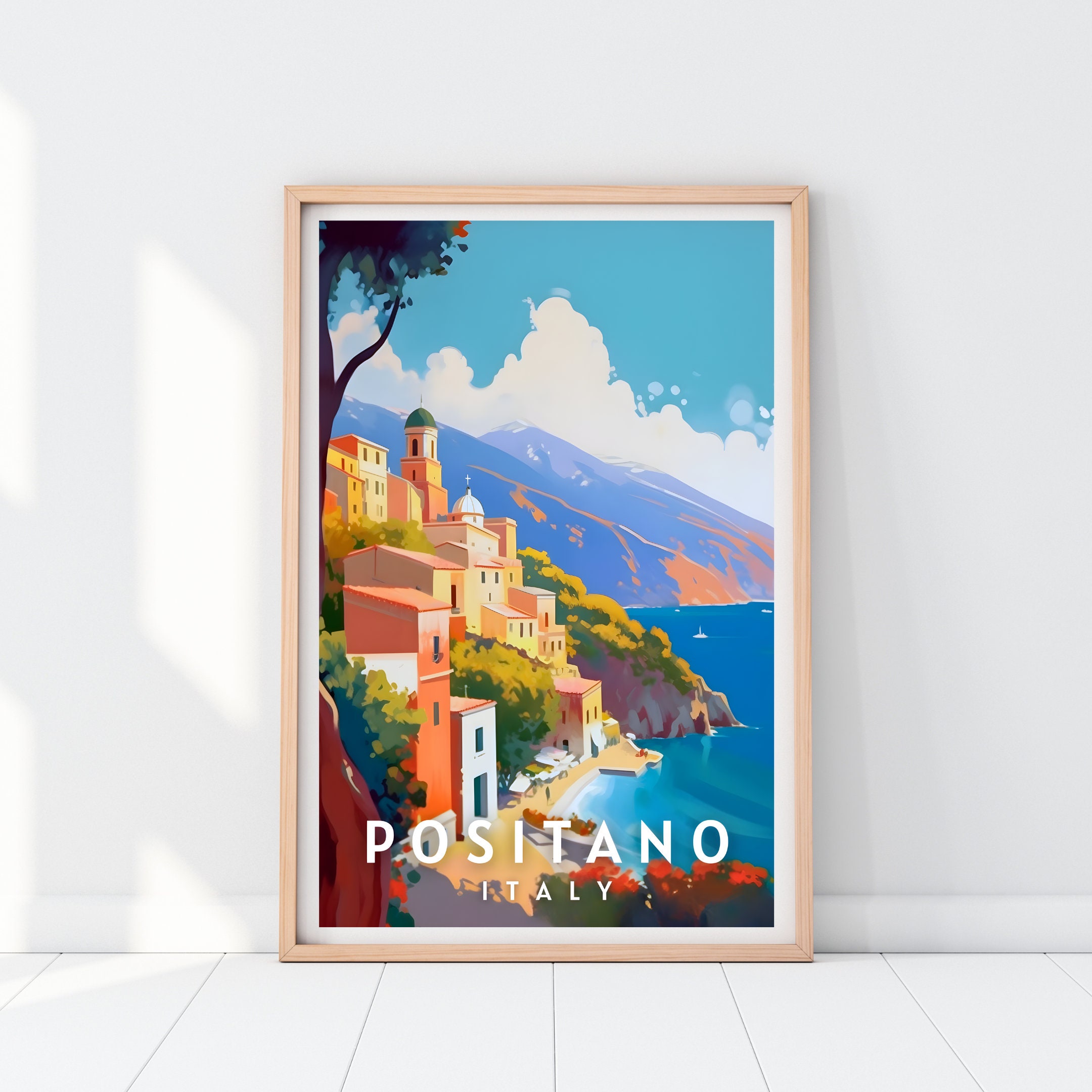 Positano Travel Poster Positano Wall Art Print Positano - Etsy
