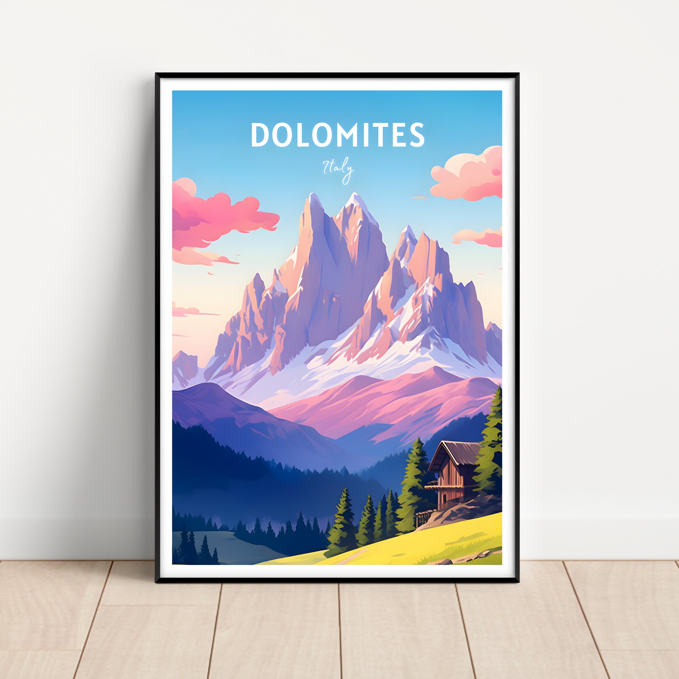 Dolomites Travel Poster, Dolomites Wall Art, Digital Download ...