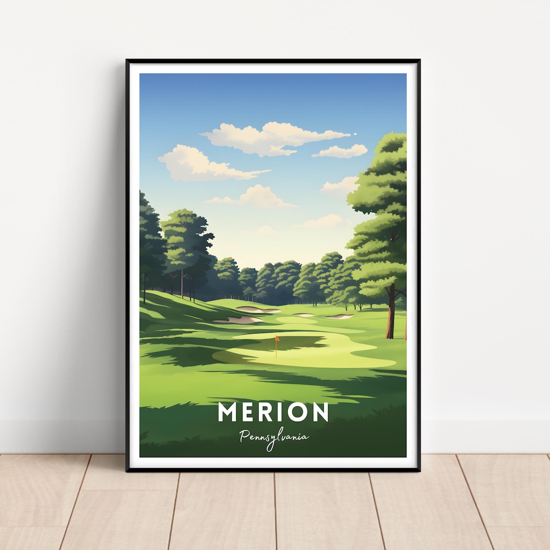 Merion Poster, Merion Print, Merion Golf Club, Printable Merion Wall ...