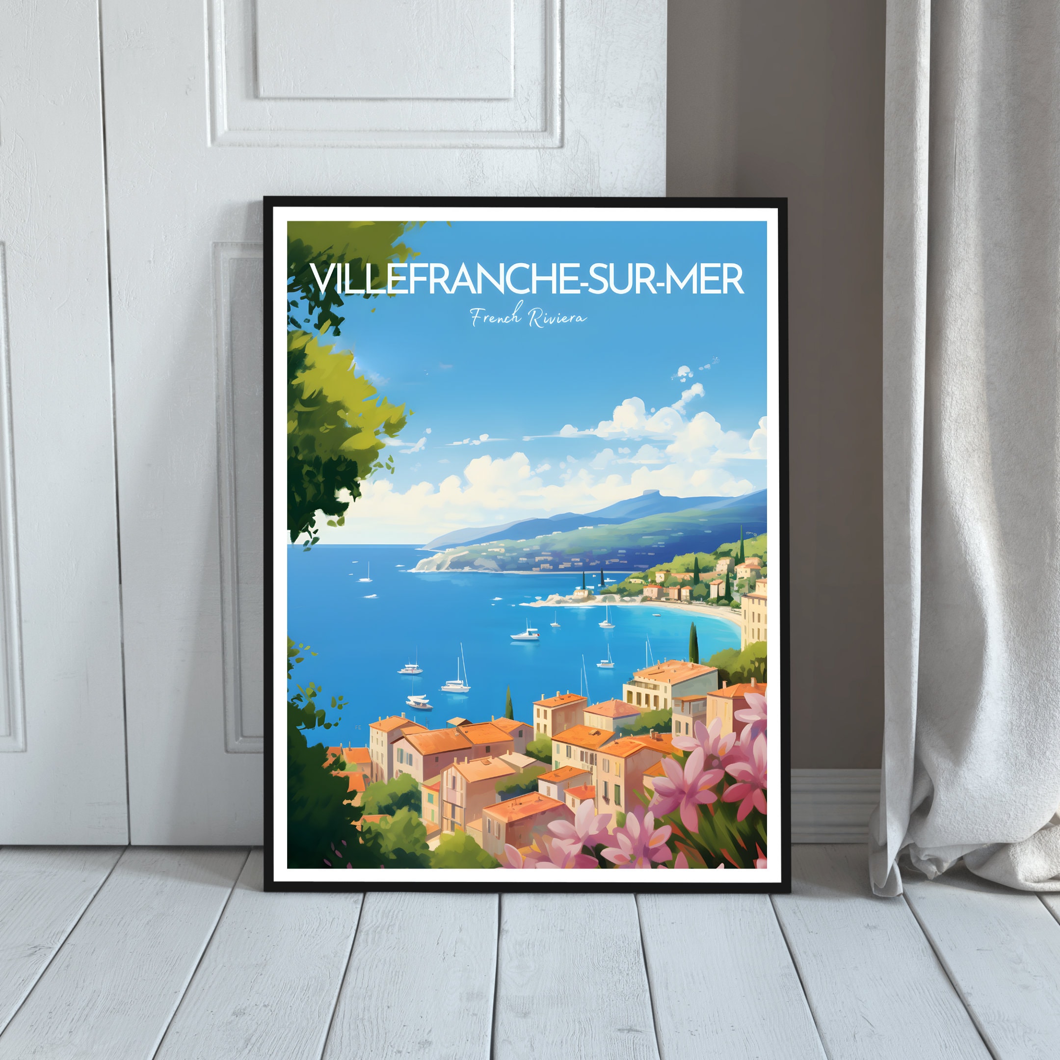 French Riviera Poster Set, French Riviera Print Set, French Riviera Wall Art, Monaco, Nice ...