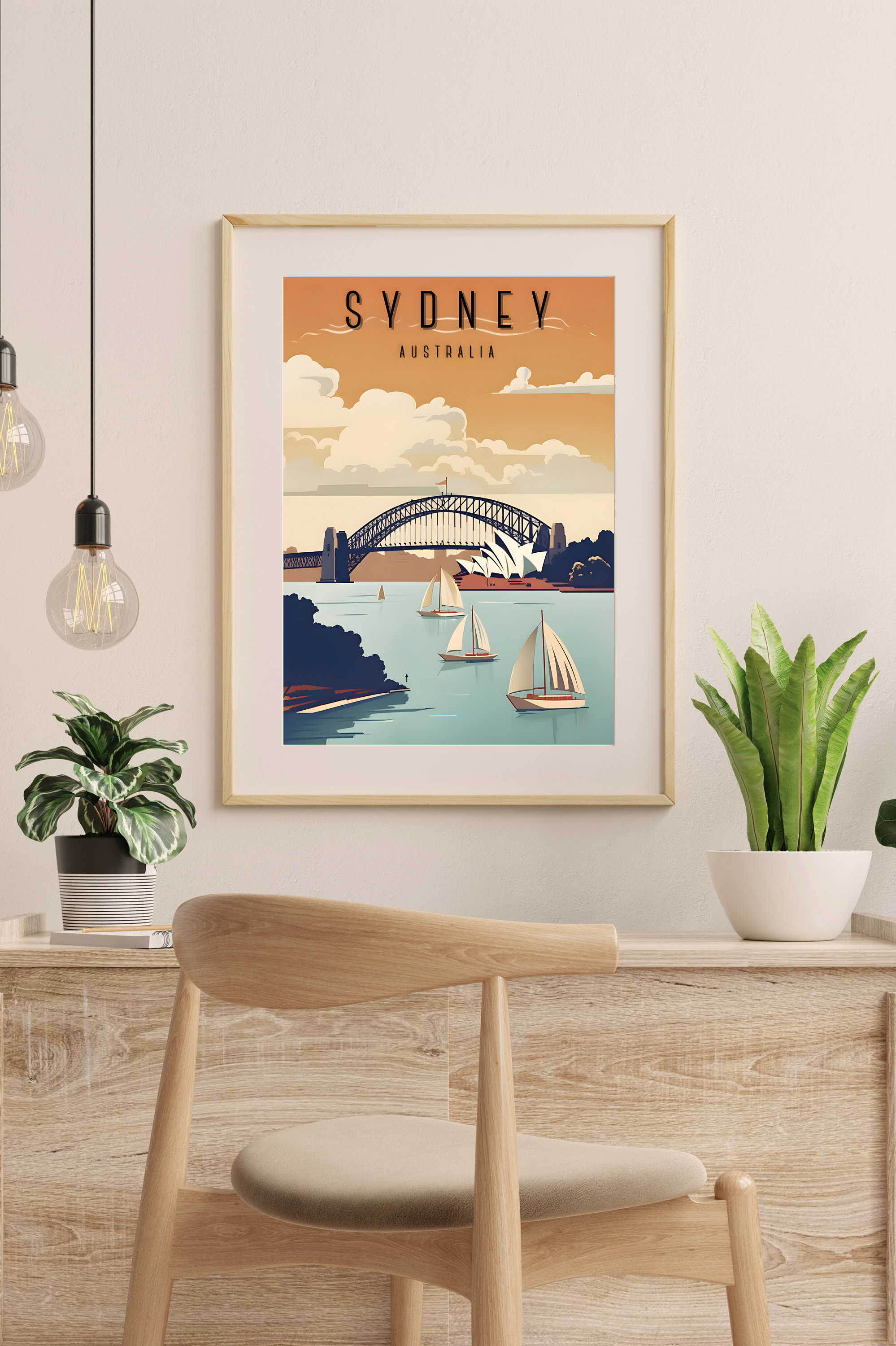 Sydney Travel Poster, Sydney Wall Art Print, Sydney Travel Art Poster ...