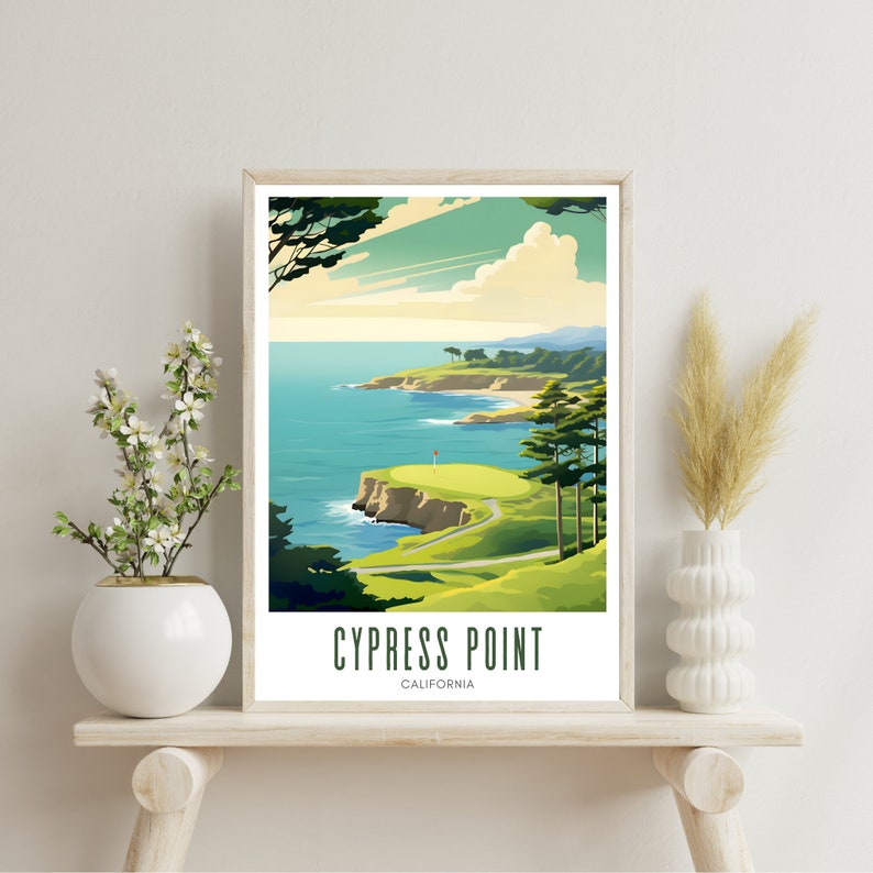 Cypress Point Poster, Cypress Point Golf Course, Cypress Point Print ...