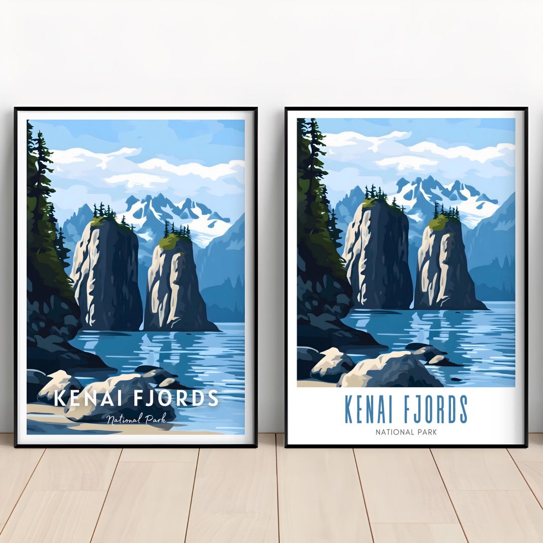 Kenai Fjords National Park Poster, Kenai Fjords Dunes National Park ...