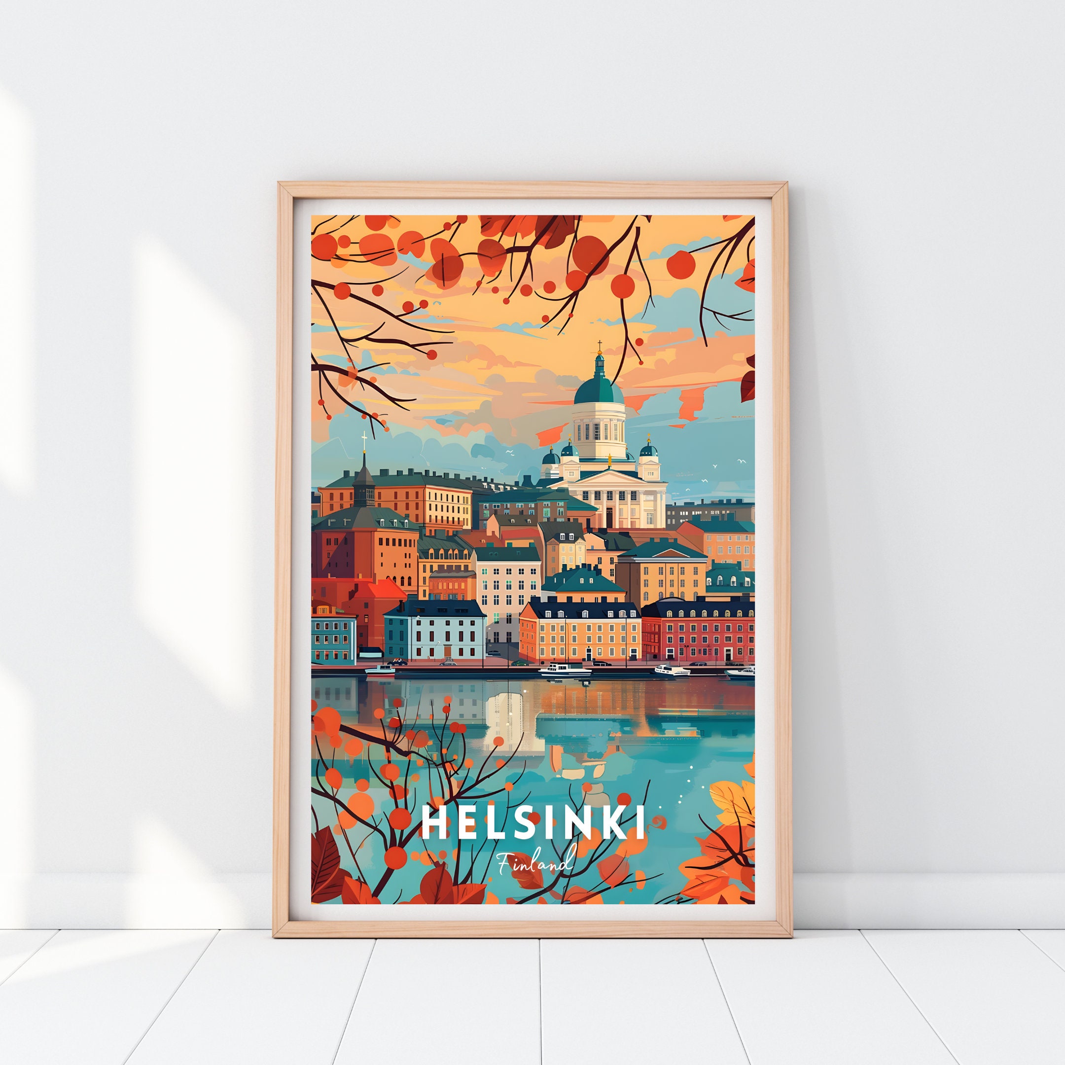Helsinki Poster, Finland Travel Poster, Finland Wall Art Print ...