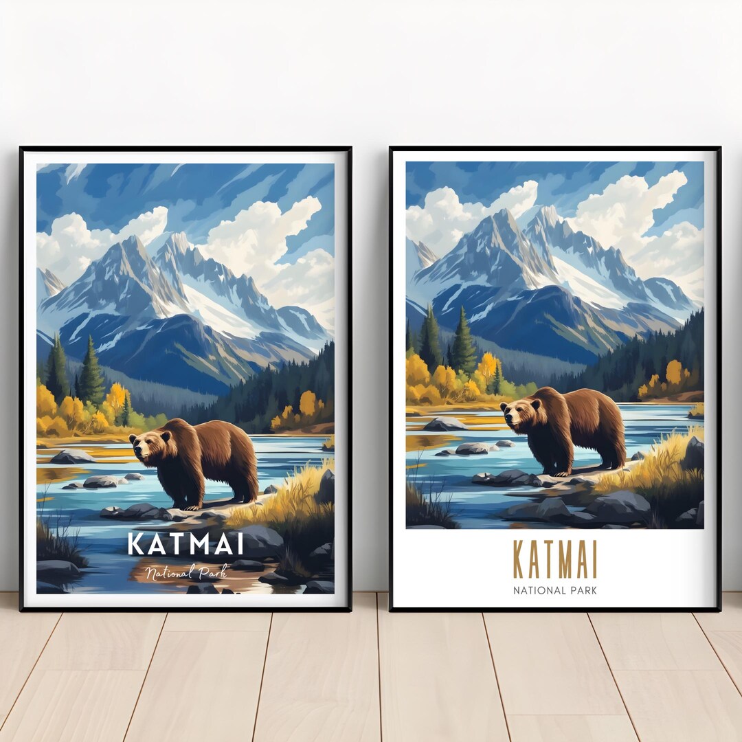 Katmai National Park Poster, Katmai National Park Print, Katmai ...