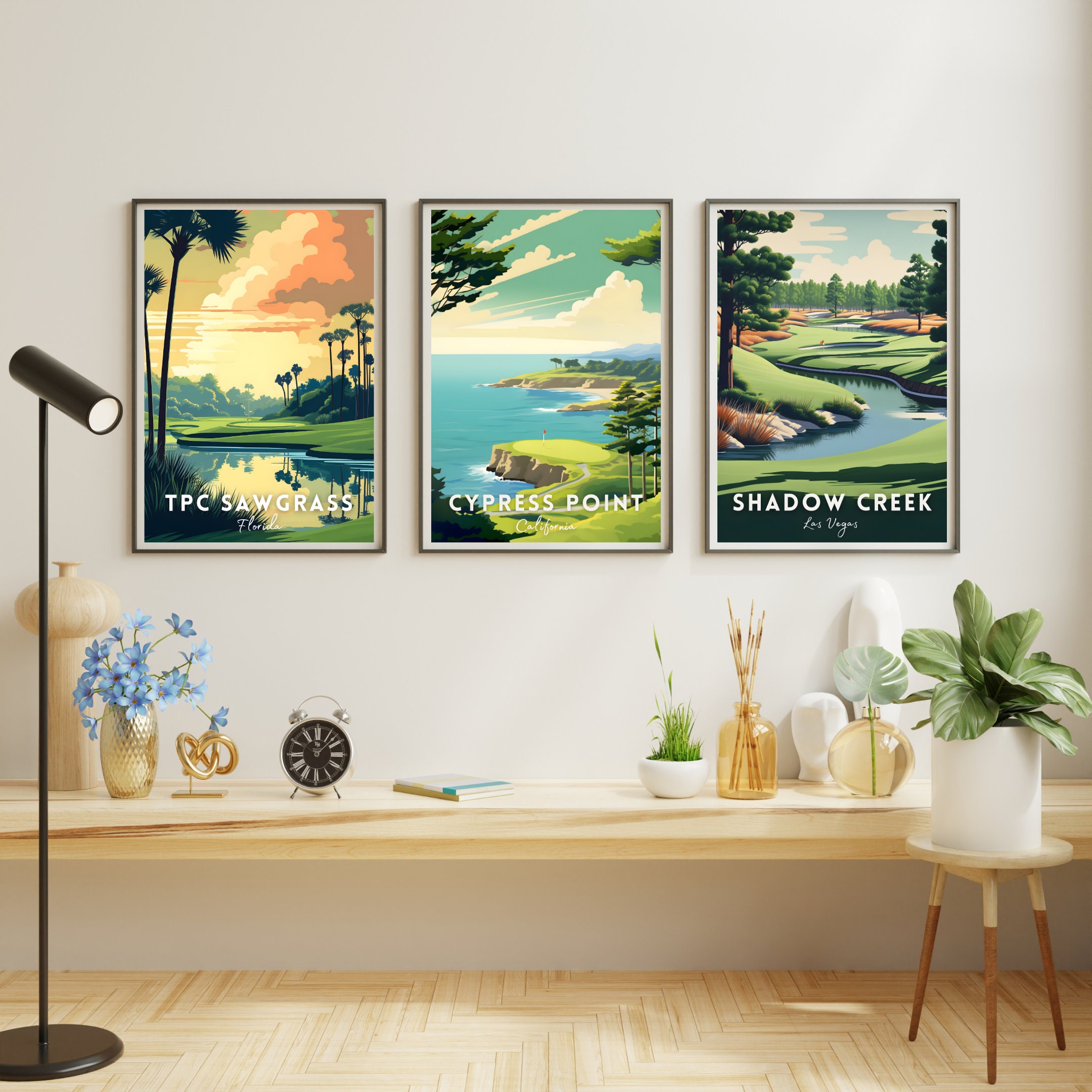 Tpc Sawgrass Poster Sawgrass Golf Wall Art Tpc Sawgrass Print Golf Course Print Digital