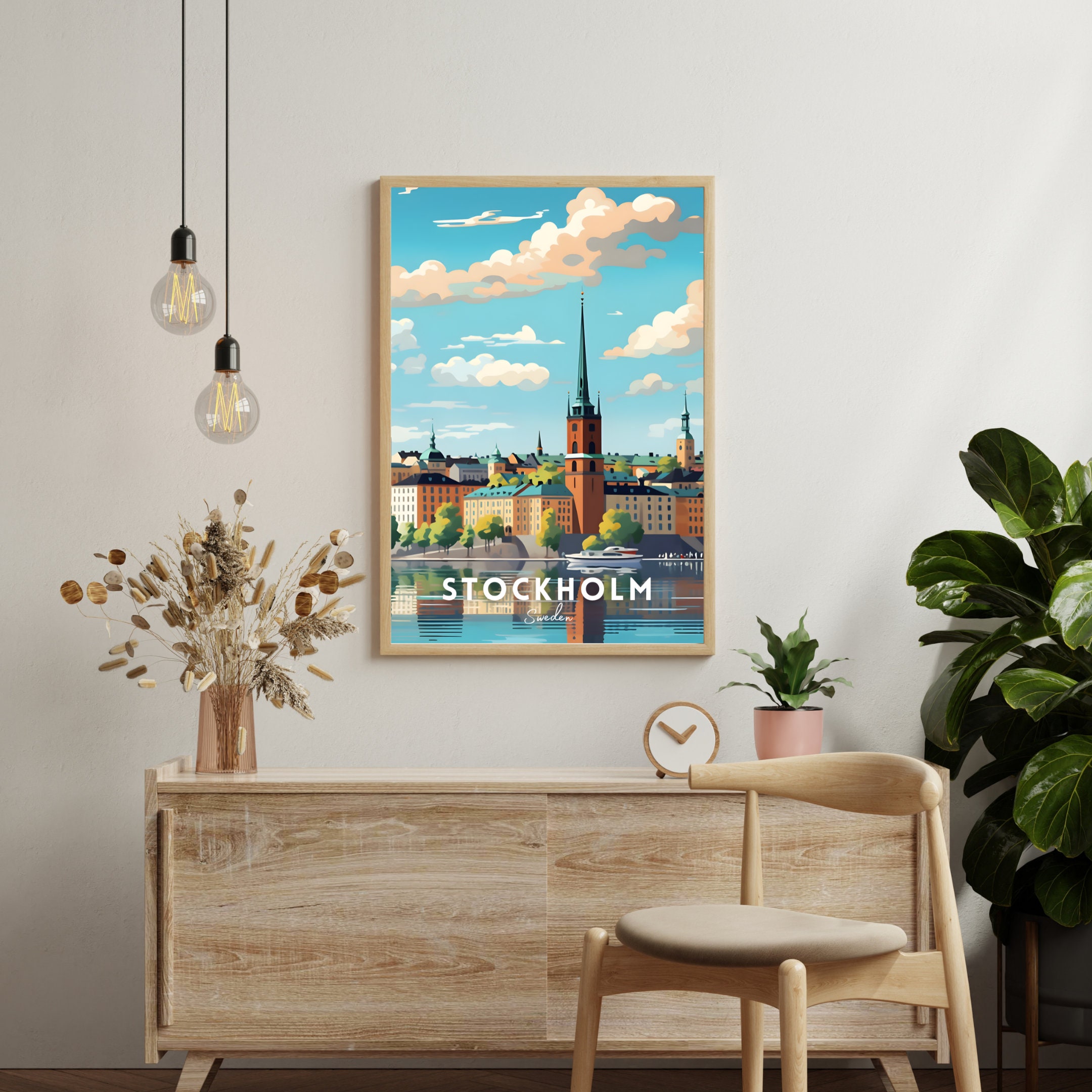 Stockholm Poster, Sweden Travel Poster, Stockholm Print, Stockholm Wall ...