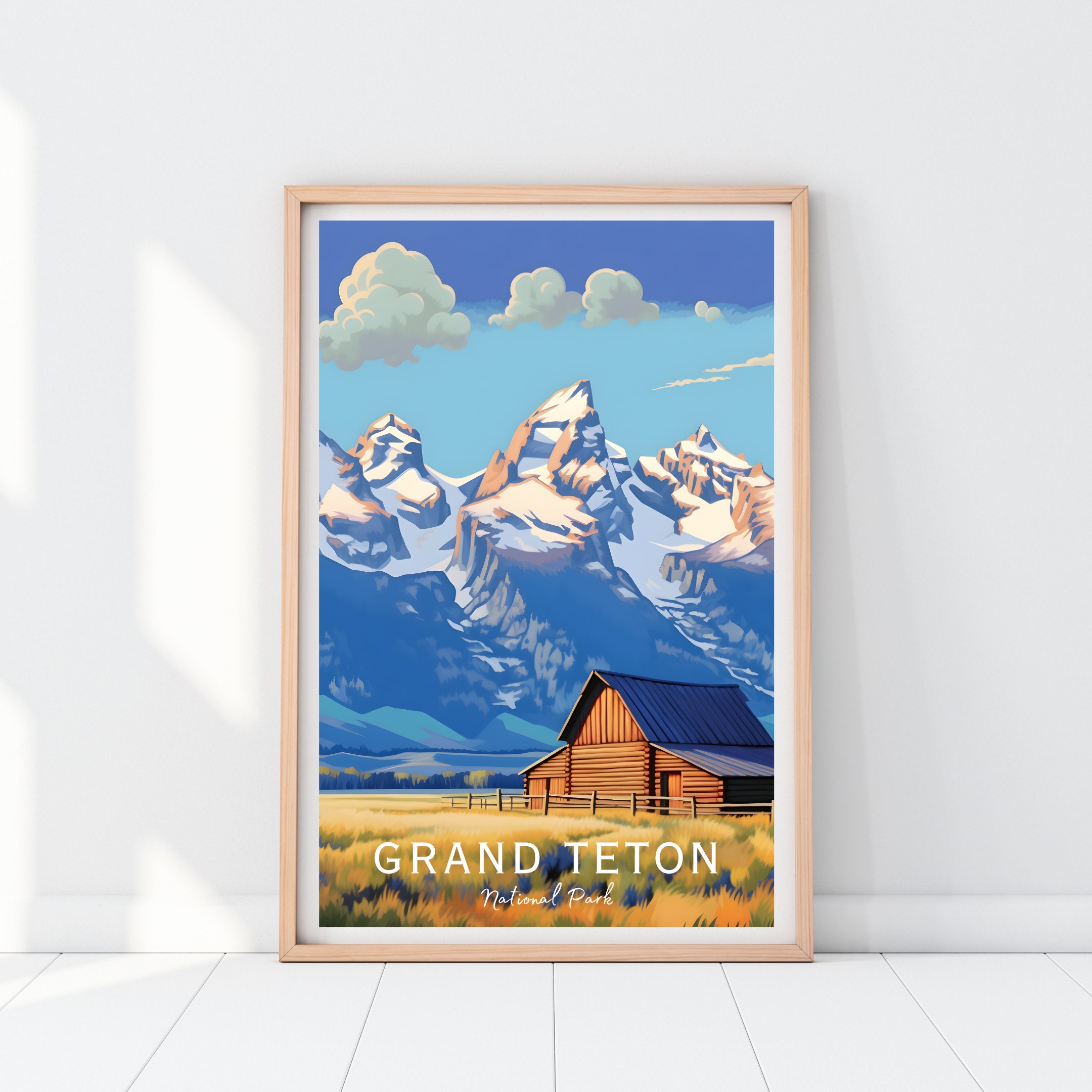 Grand Teton National Park Travel Poster, Grand Teton National Park ...