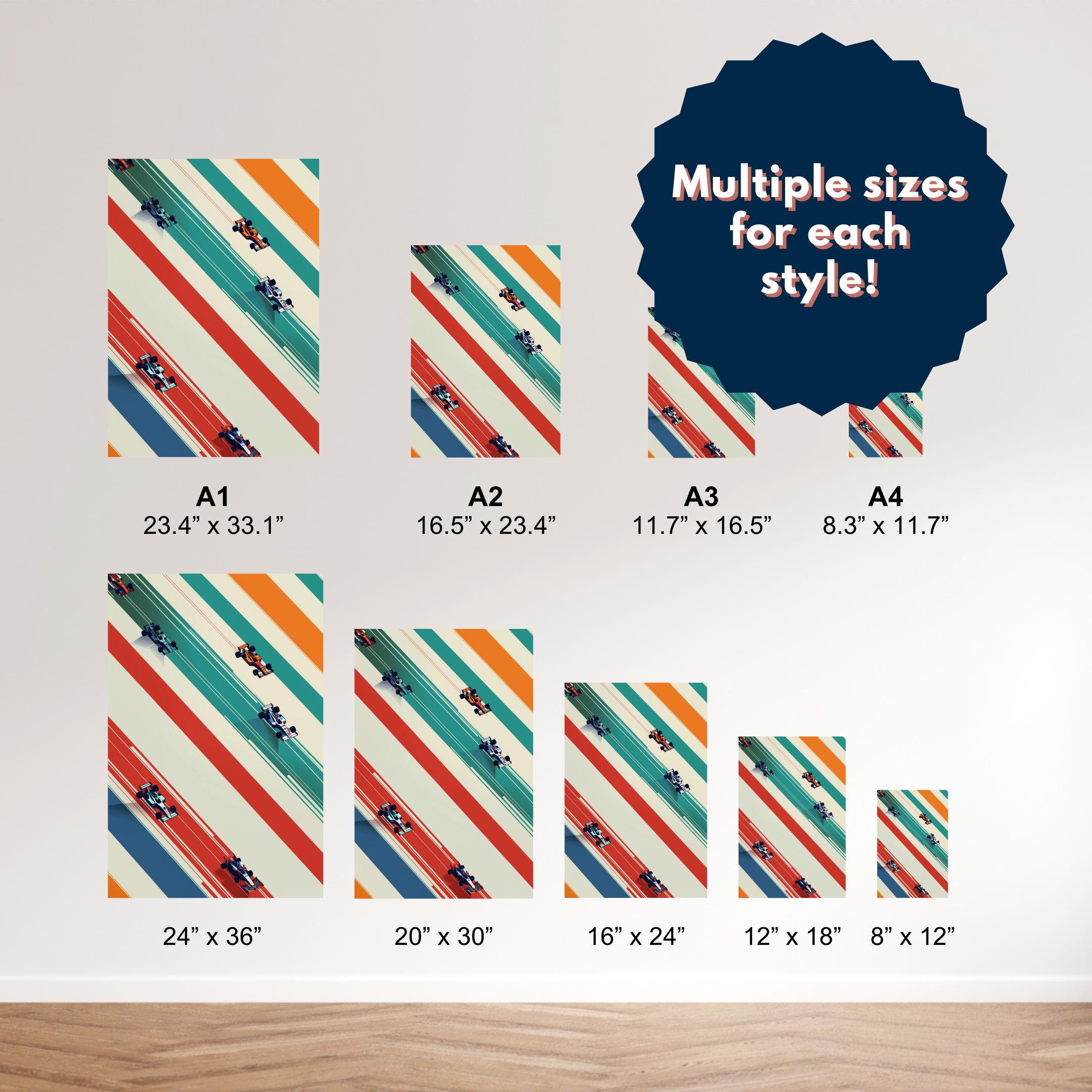 F1 Gallery Wall Set of 12, Formula 1 Wall Art, F1 Poster, F1 Print, F1 ...