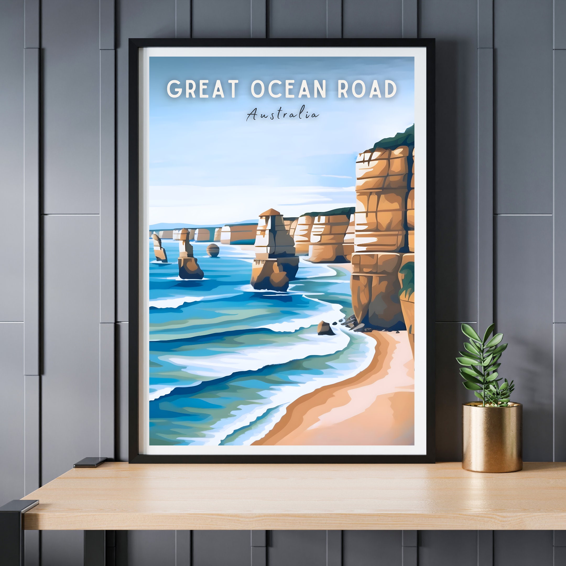 Great Ocean Road Australia Travel Poster Great Ocean Road - Etsy