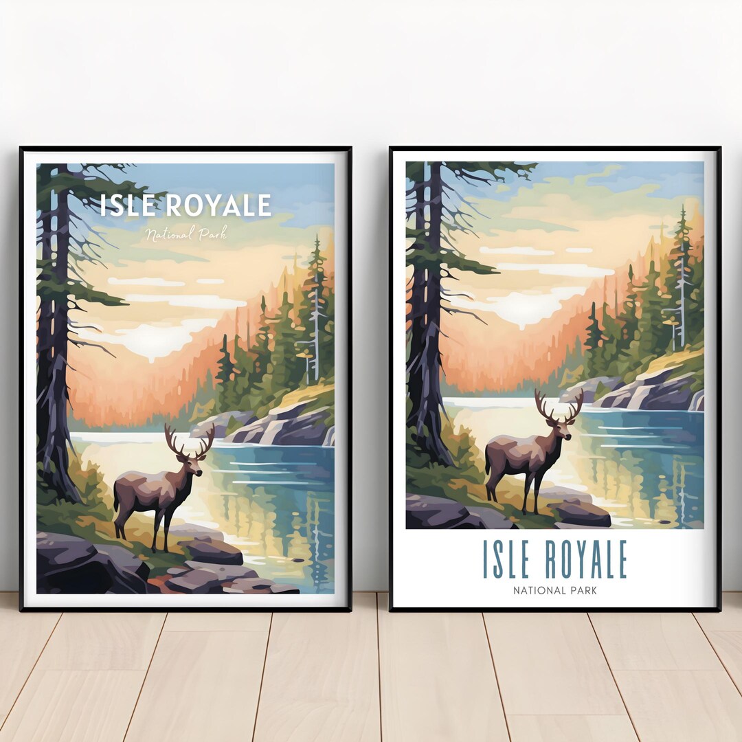 Isle Royale National Park Poster, Isle Royale Dunes National Park Print ...