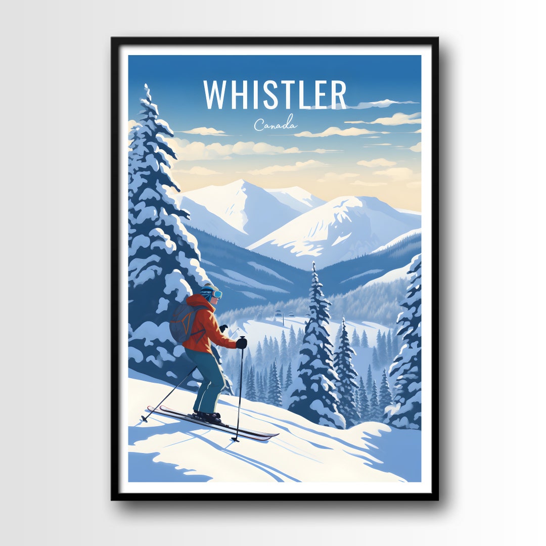 Whistler Travel Poster, Whistler Print, Digital Download, Printable ...