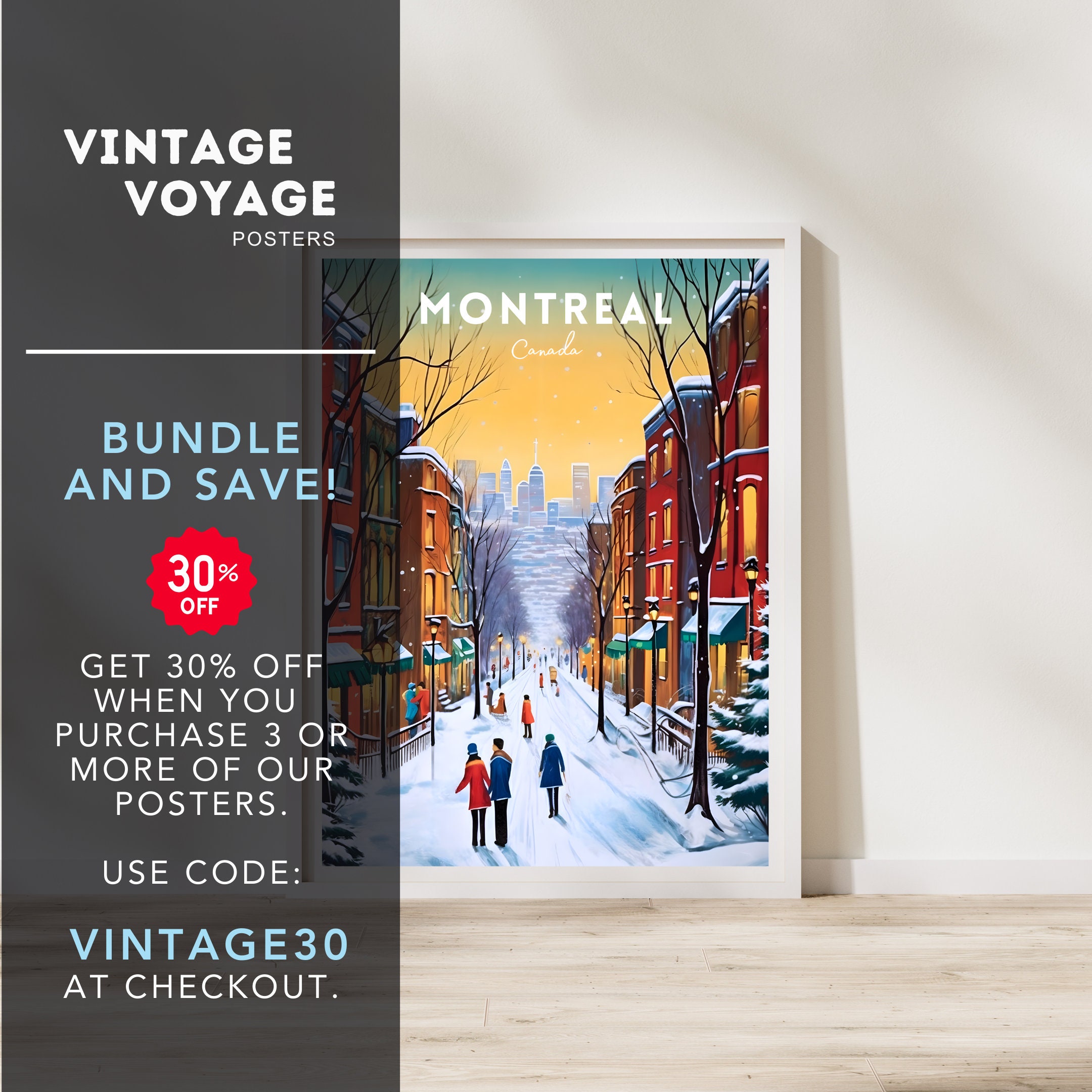 Montreal Travel Poster, Montreal Print, Digital Download, Printable ...