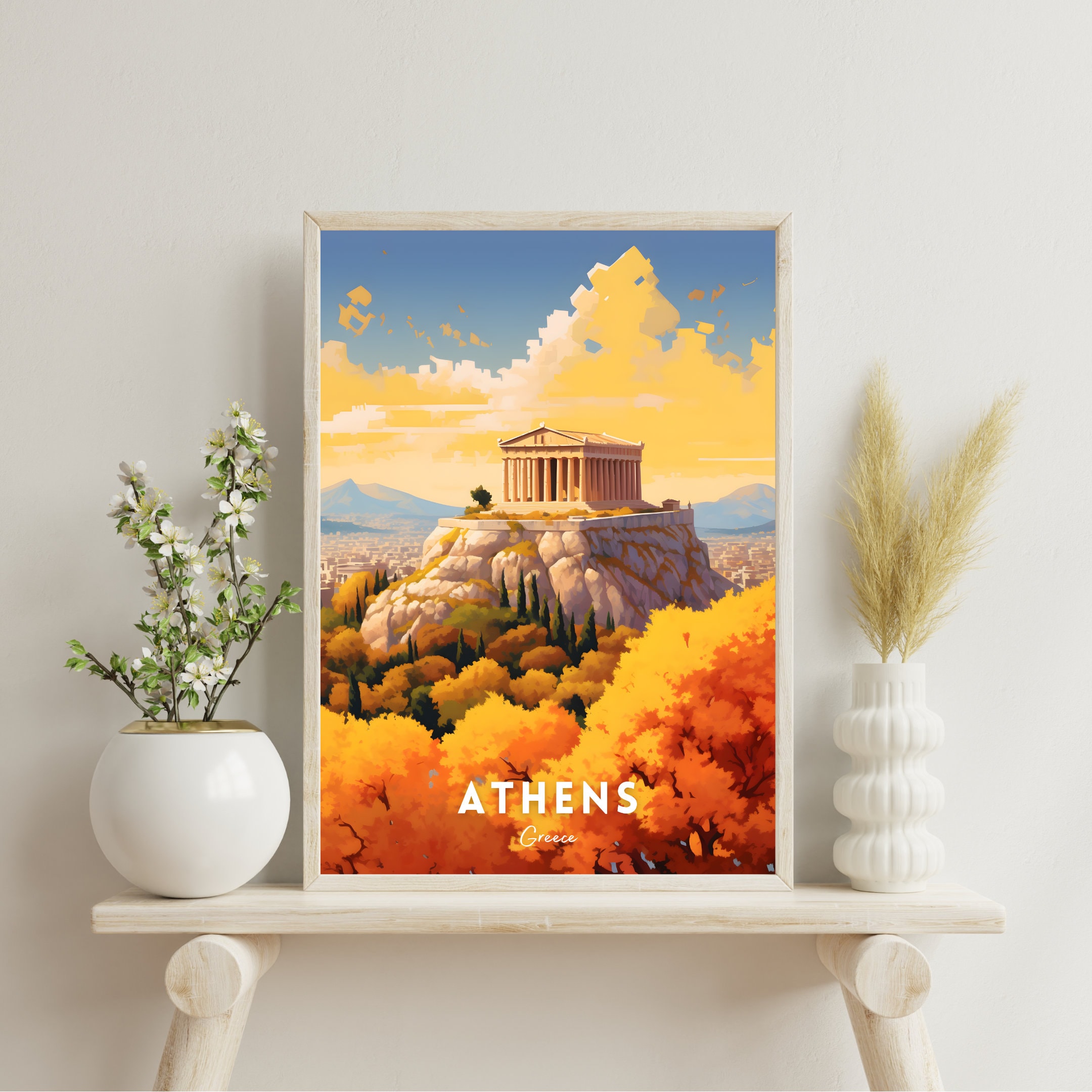 Athens Travel Poster, Athens Wall Art, Athens Print, Greece Wall Art ...