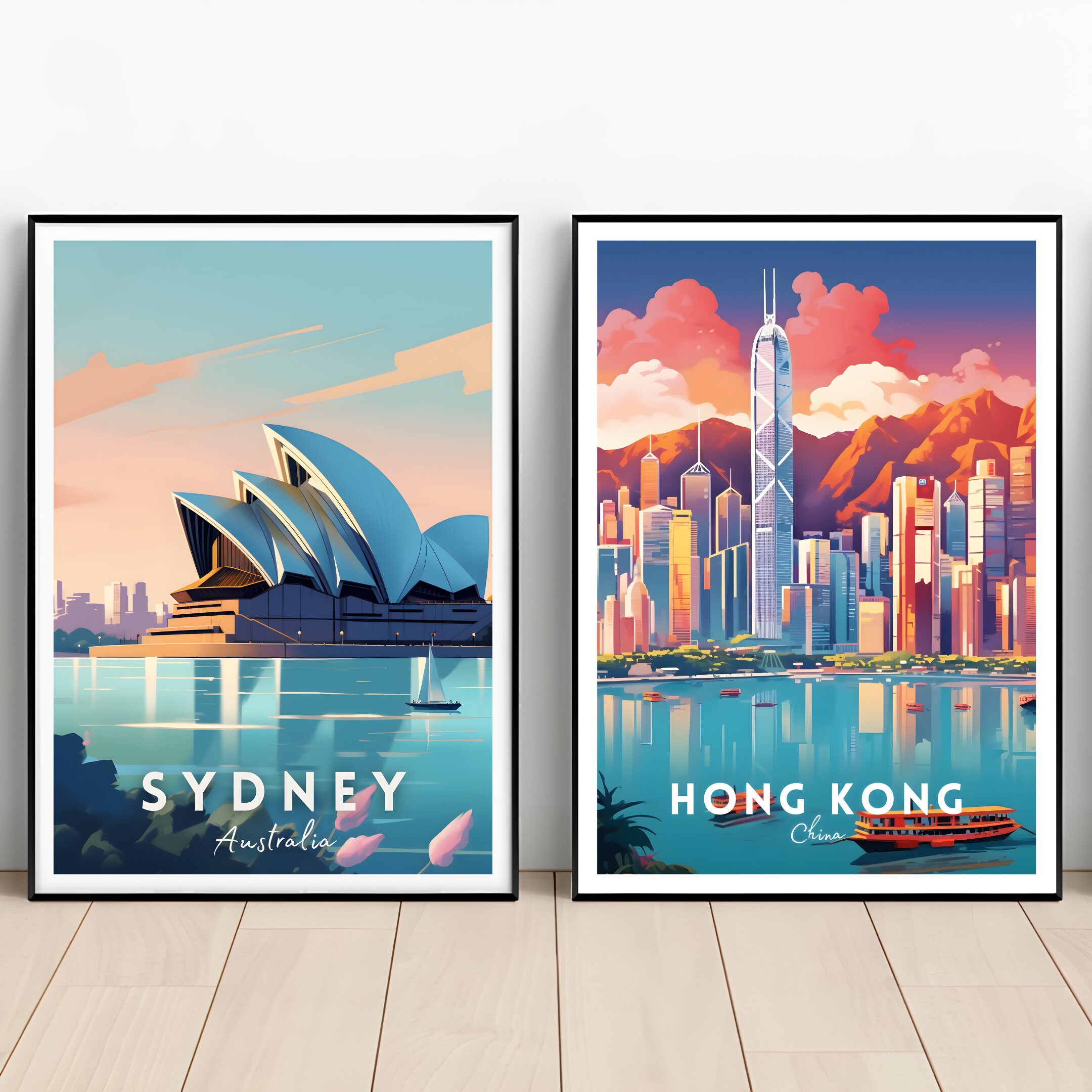 World Cities Poster Set of 15, World Cities Print Set, World Cities ...
