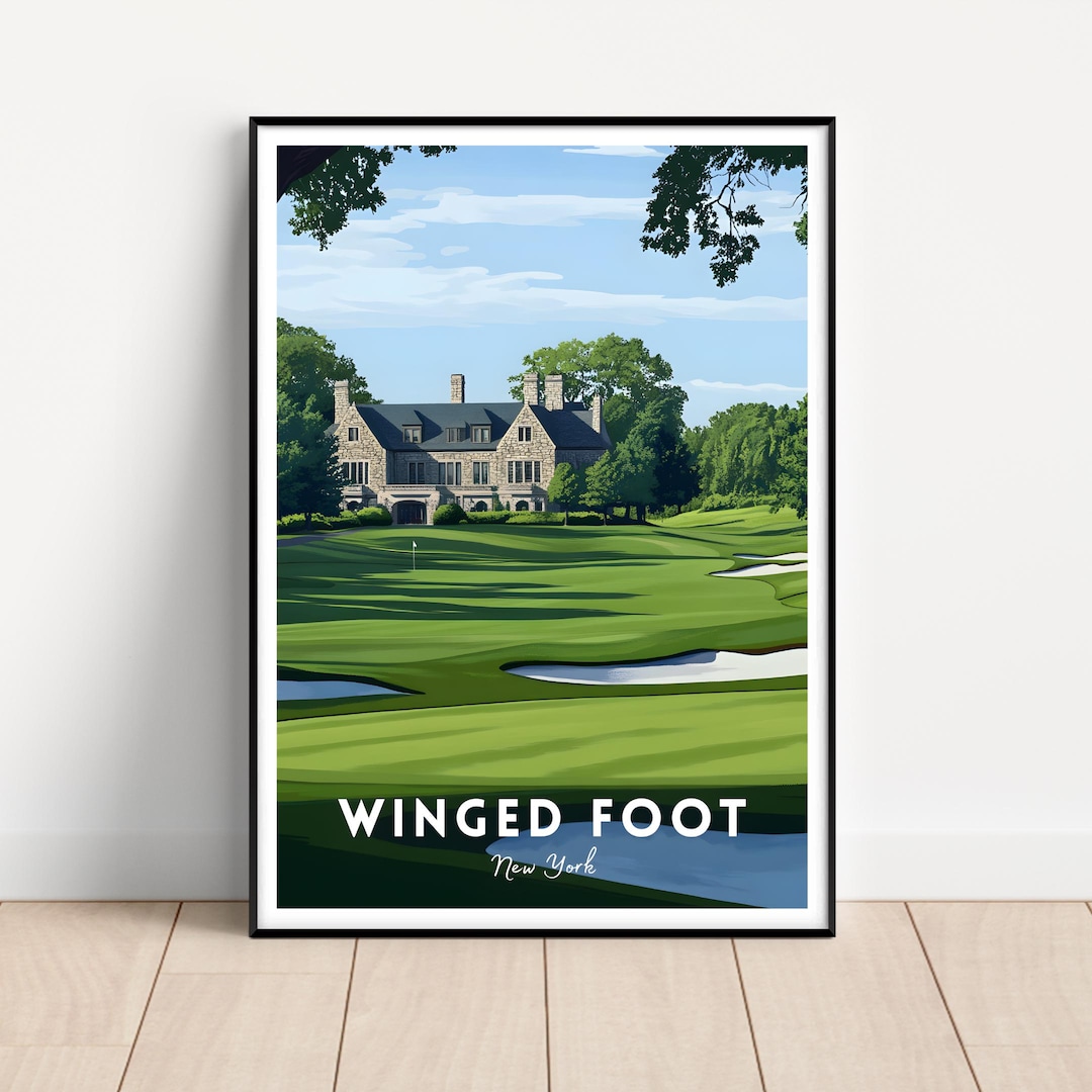Winged Foot Golf Club Poster, Winged Foot Golf Course, Winged Foot Golf ...