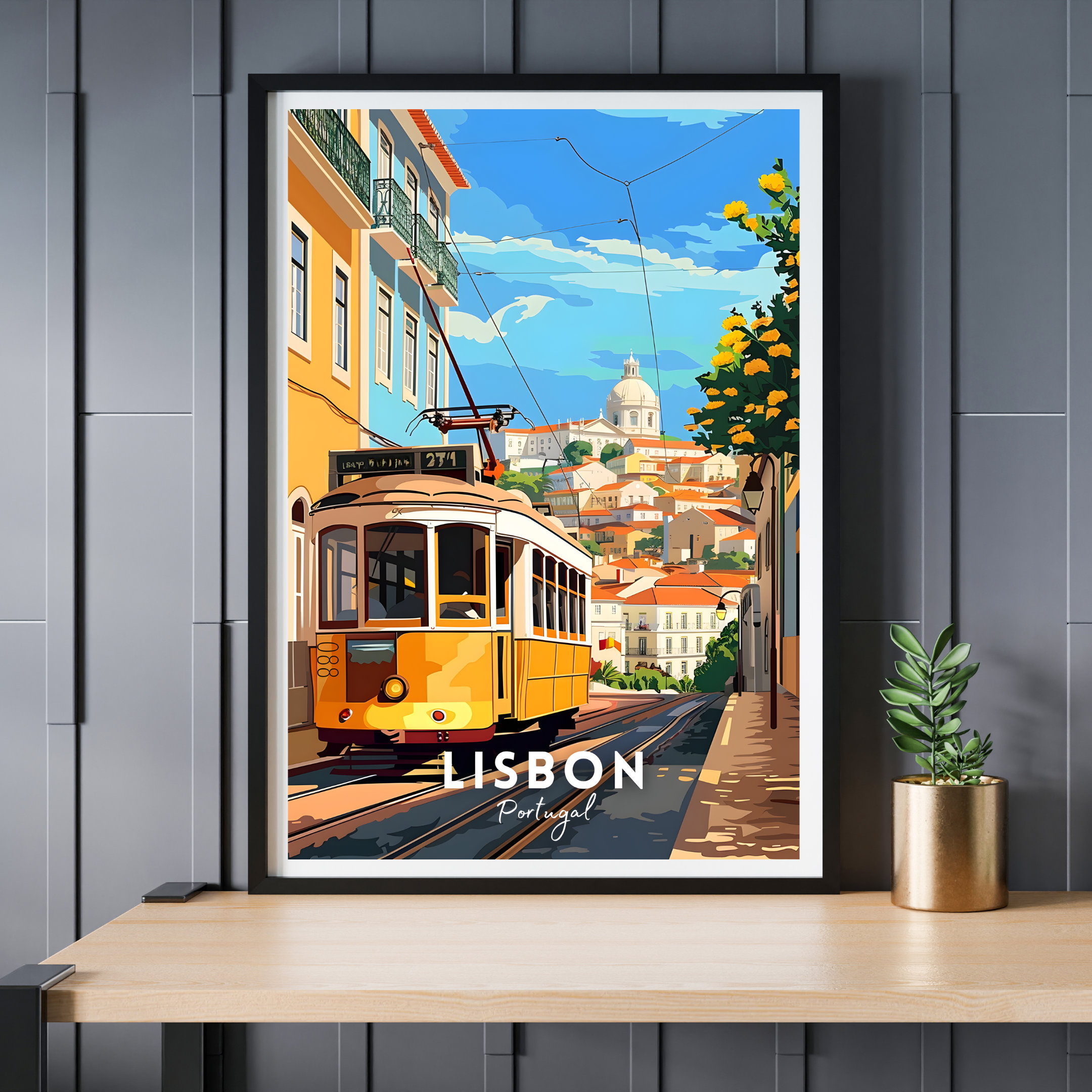 Lisbon Travel Poster, Lisbon Print, Lisbon Wall Art, Digital Download ...