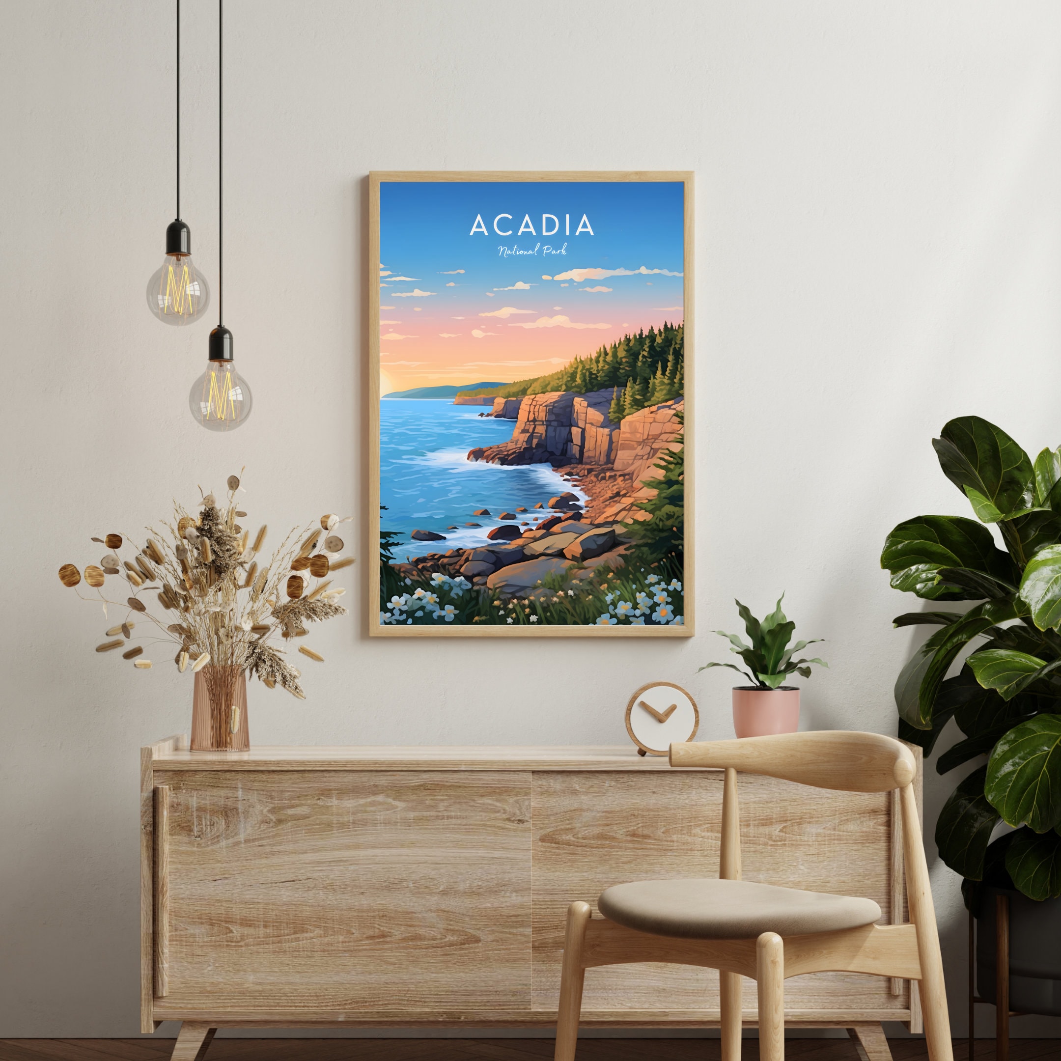 Acadia National Park Poster, Acadia National Park Print, Acadia Print ...