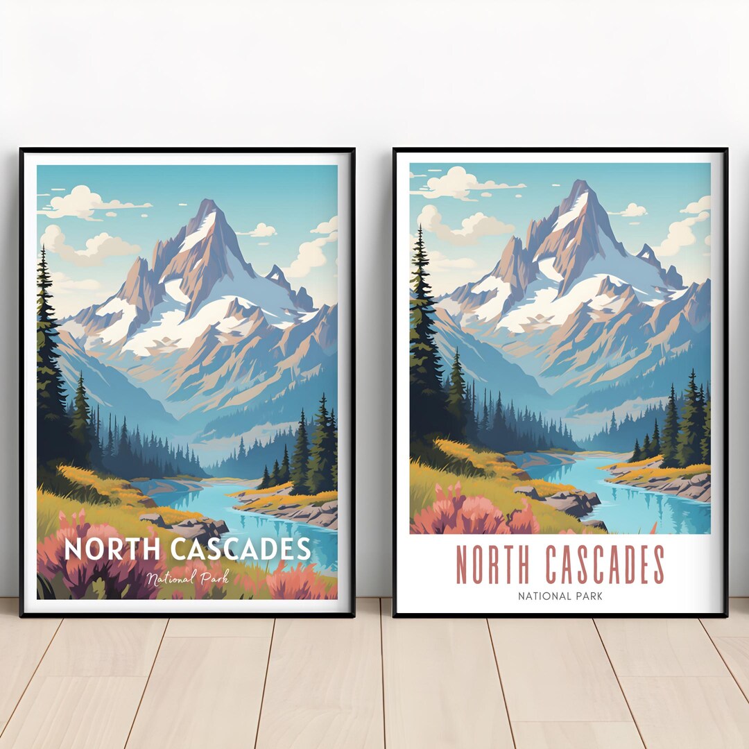 North Cascades National Park Poster, North Cascades National Park Print ...