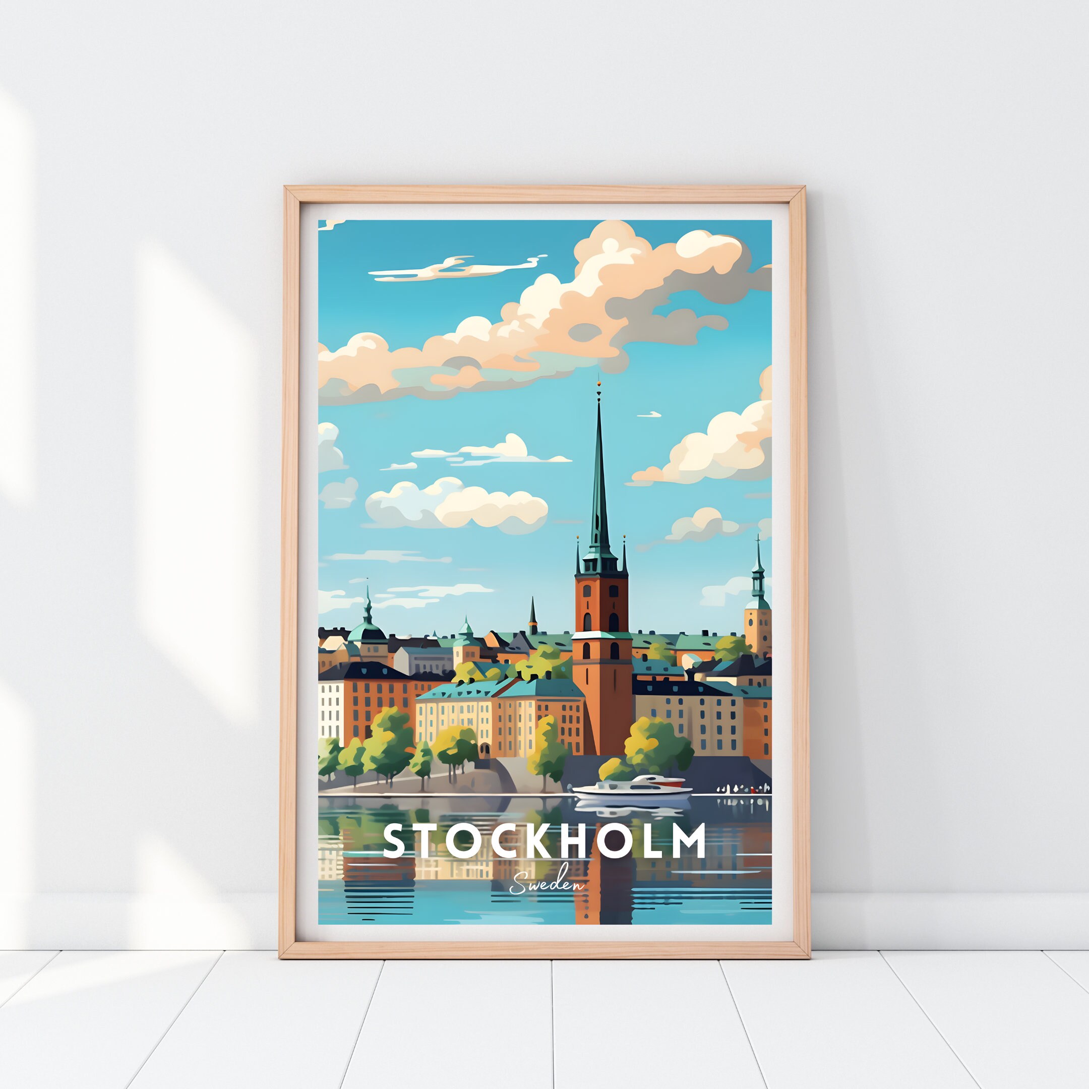 Stockholm Poster, Sweden Travel Poster, Stockholm Print, Stockholm Wall ...