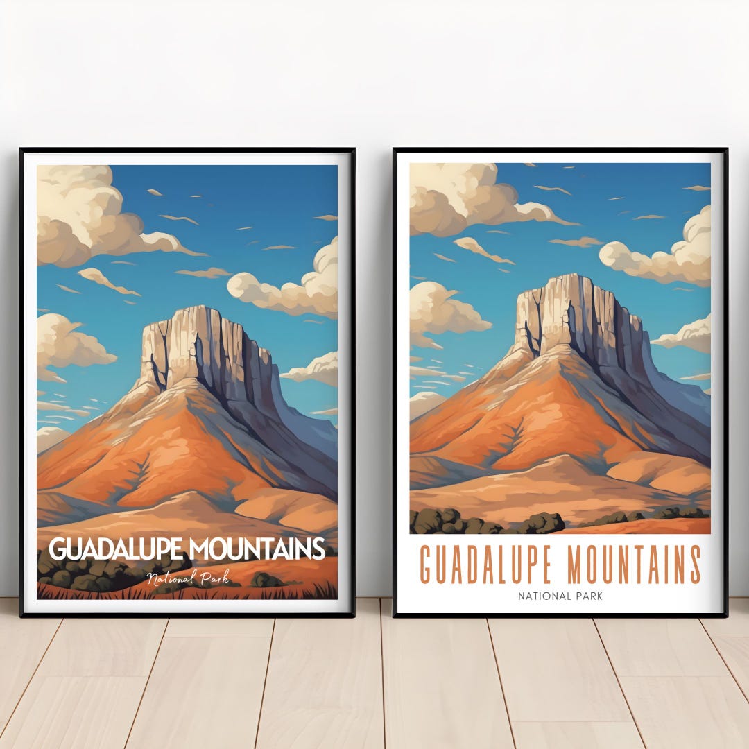 Guadalupe Mountains National Park Poster, Guadalupe Mountains National ...