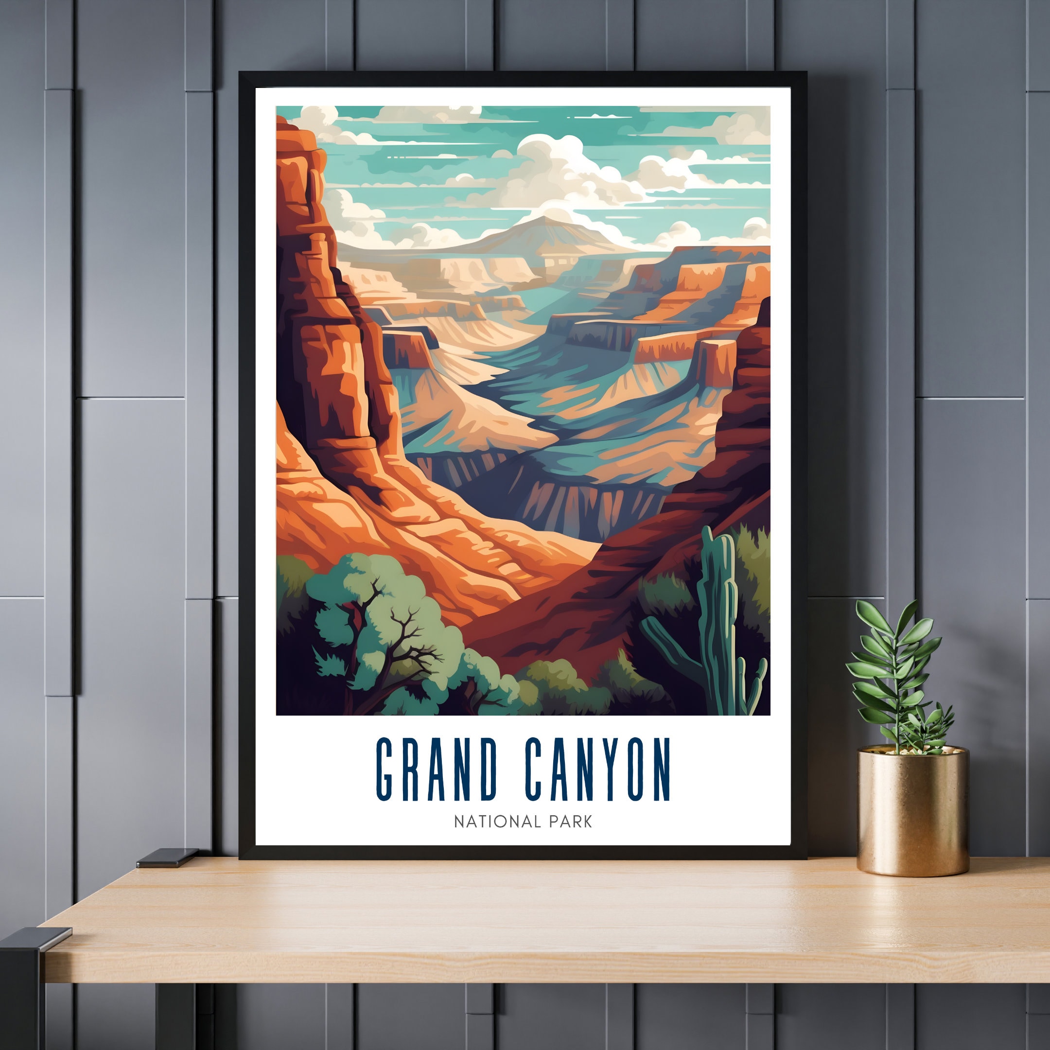 Grand Canyon Travel Poster, Grand Canyon Wall Art Print, Grand Canyon ...