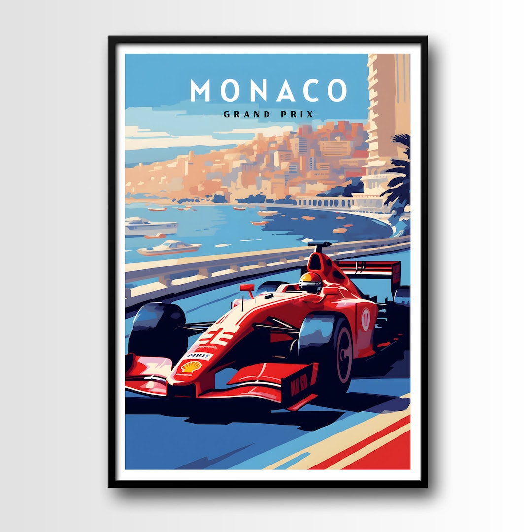 Monaco Travel Poster, Monaco Wall Art, Monaco Grand Prix Poster ...