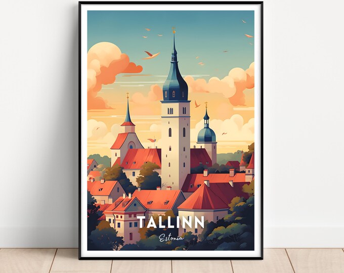 Tallinn Travel Poster, Estonia Wall Art, Estonia Print, Tallinn Poster ...