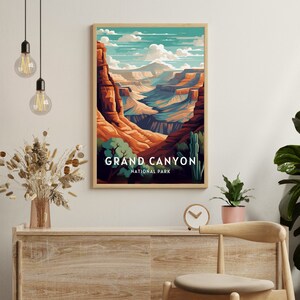 Grand Canyon Travel Poster, Grand Canyon Wall Art Print, Grand Canyon ...