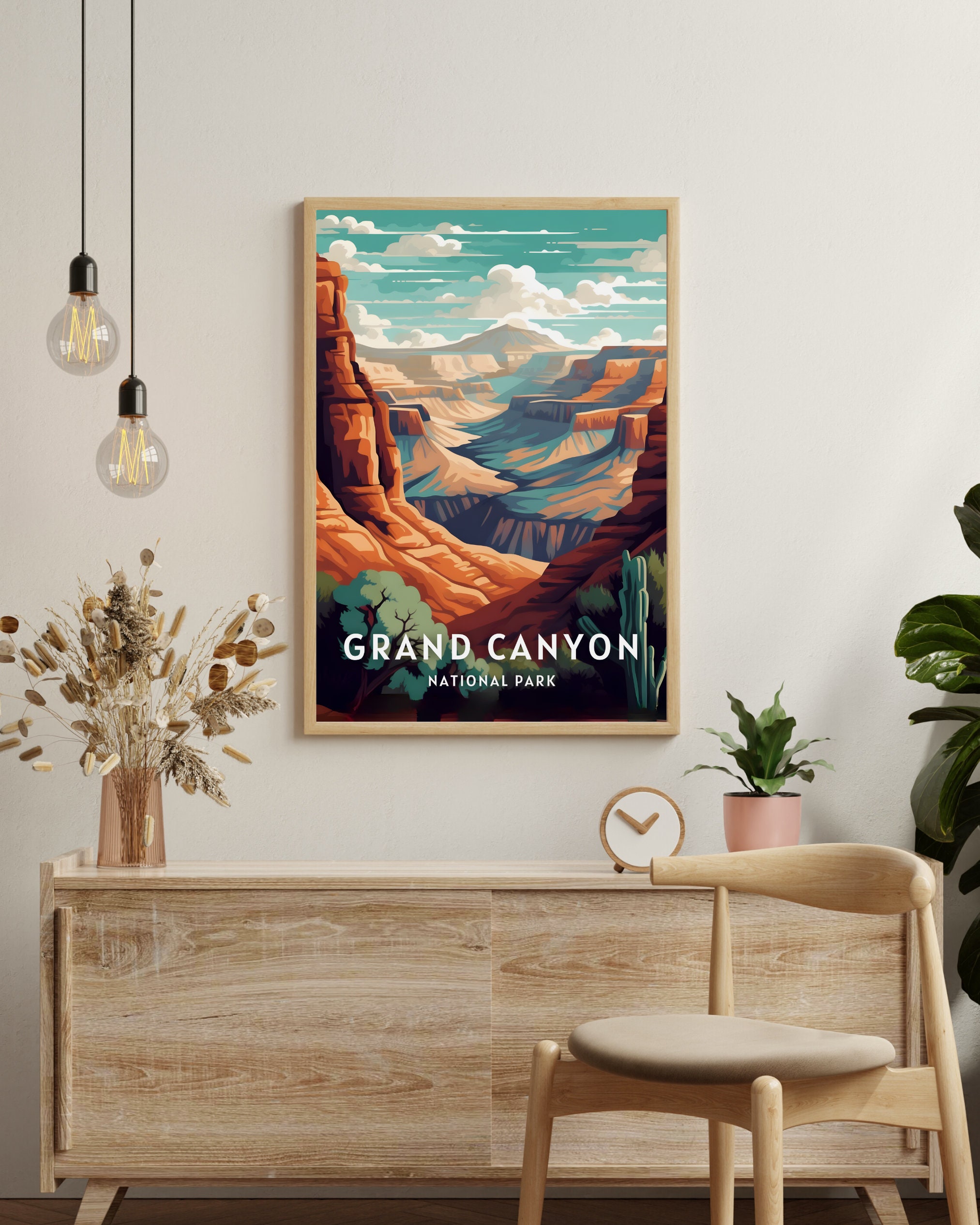 Grand Canyon Travel Poster, Grand Canyon Wall Art Print, Grand Canyon ...