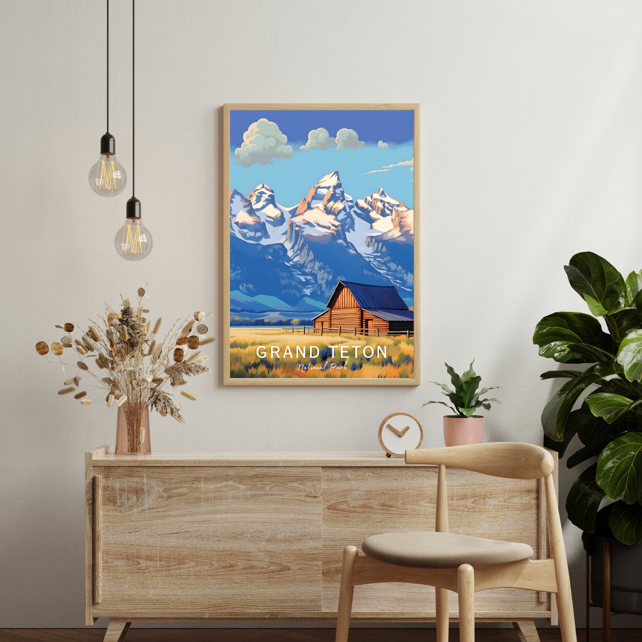 Grand Teton National Park Travel Poster, Grand Teton National Park ...