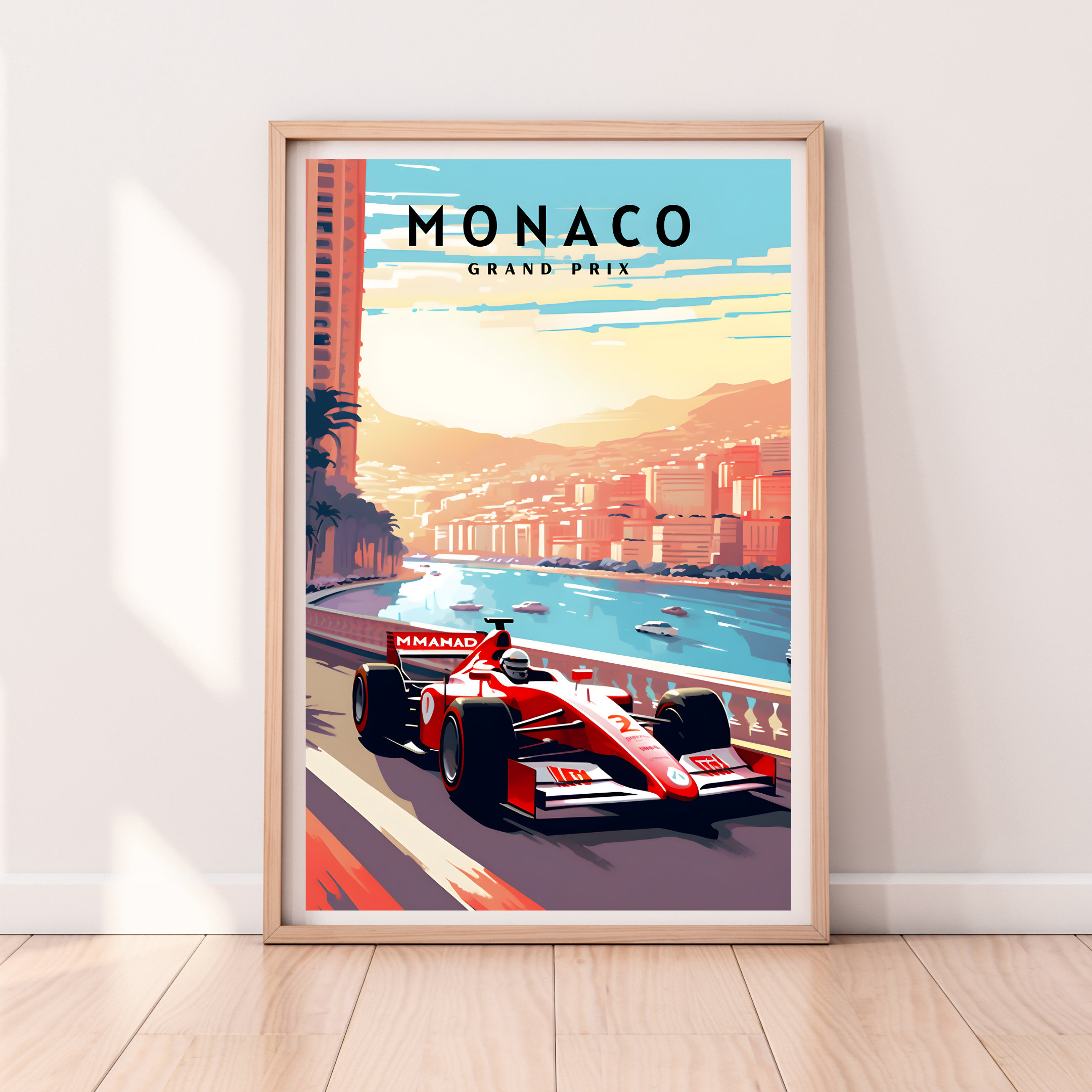 Monaco Travel Poster, Monaco Wall Art, Monaco Grand Prix Poster ...