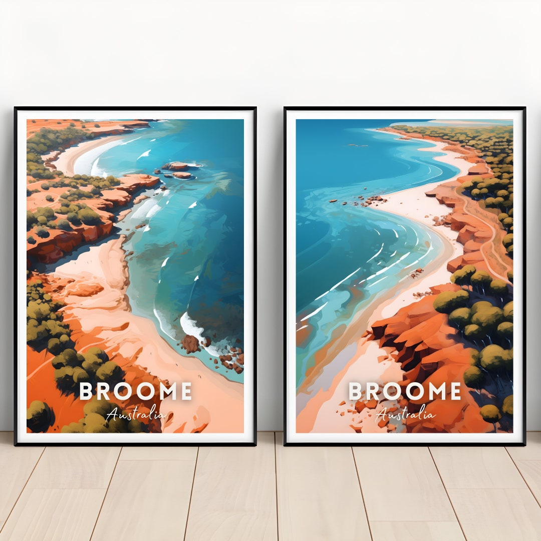 Broome Australia Travel Poster Set, Broome Wall Art, Broome Print ...