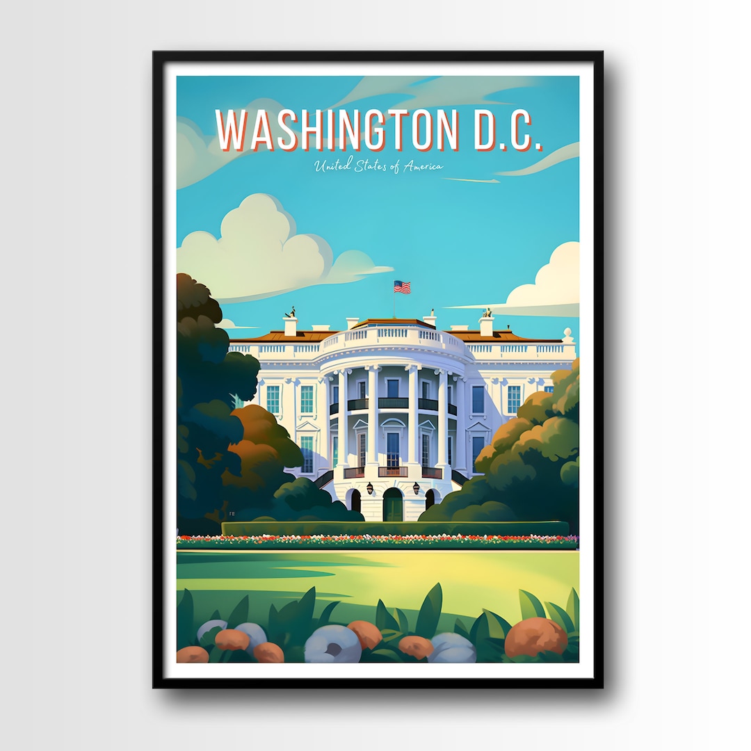 Washington DC Travel Poster, Washington DC Wall Art, Washington DC ...