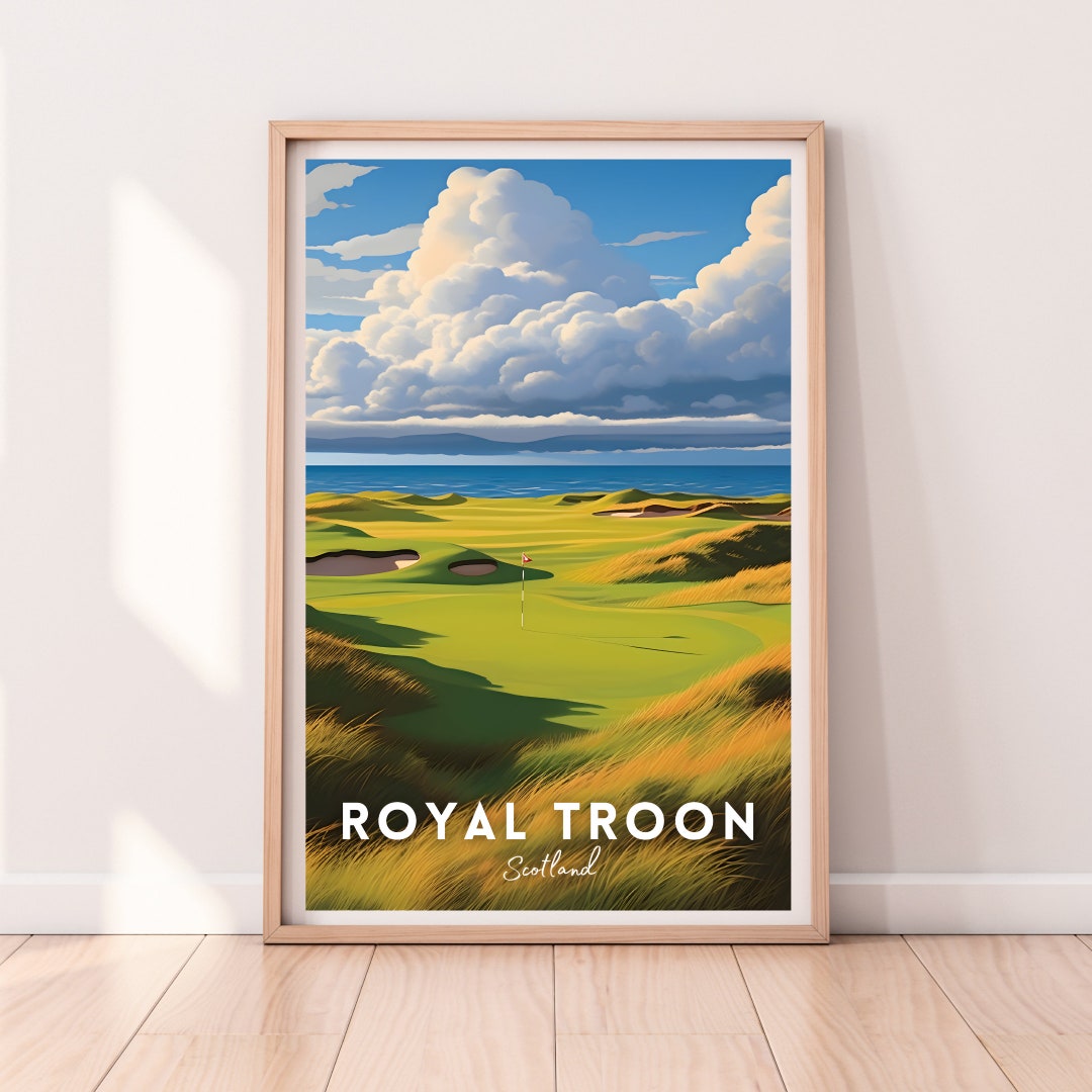 Royal Troon Poster, Royal Troon Wall Art, Royal Troon Scotland, Digital ...