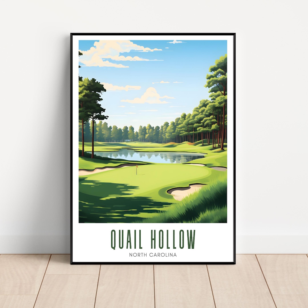 Quail Hollow Poster, Quail Hollow Print, Quail Hollow Golf Club, Quail ...