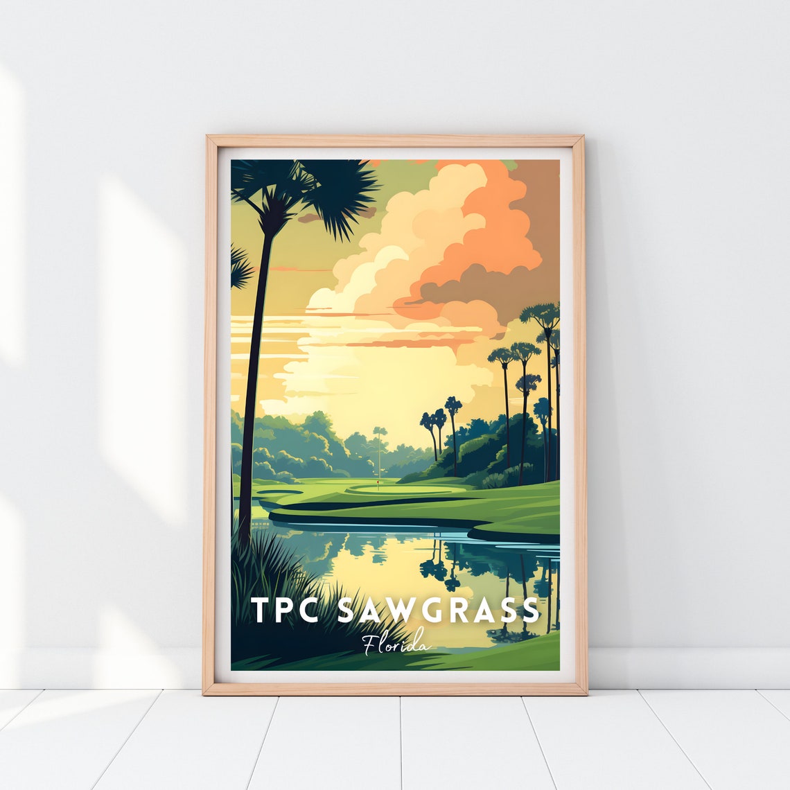 TPC Sawgrass Poster, Sawgrass Golf Wall Art, TPC Sawgrass Print, Golf ...