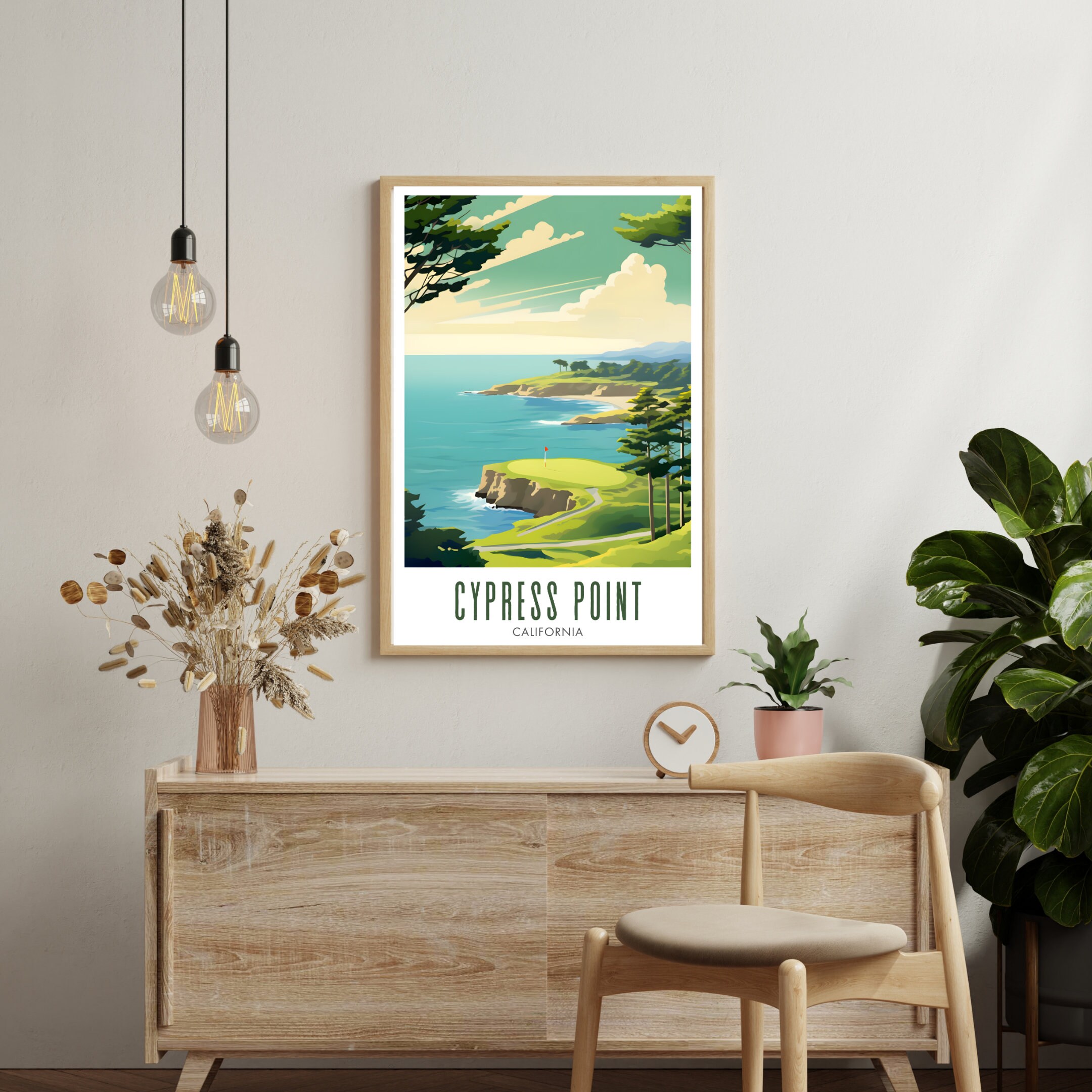 Golf Prints Set, Augusta, Pebble Beach, Pinehurst, Golf Course Posters ...