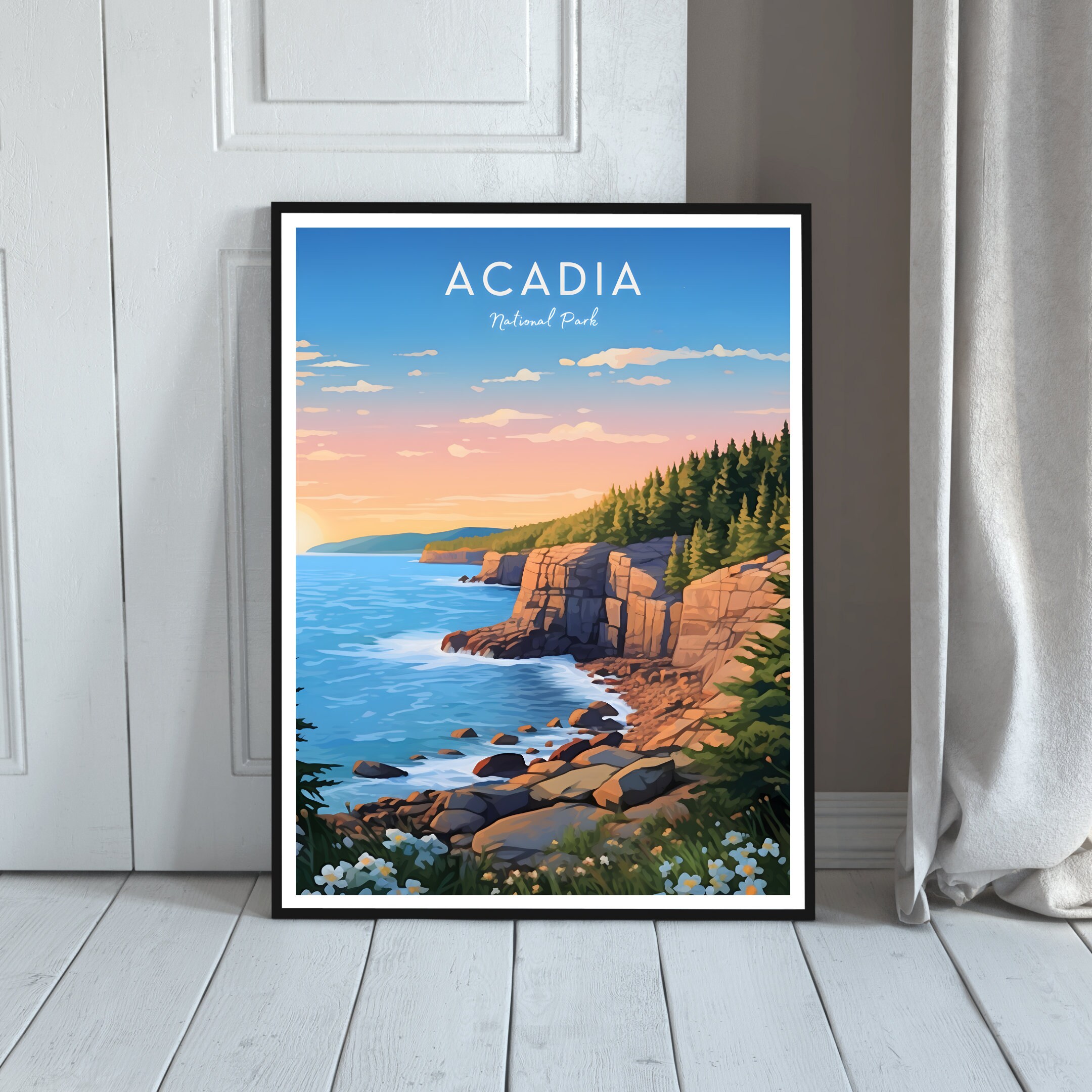 Acadia National Park Poster, Acadia National Park Print, Acadia Print ...