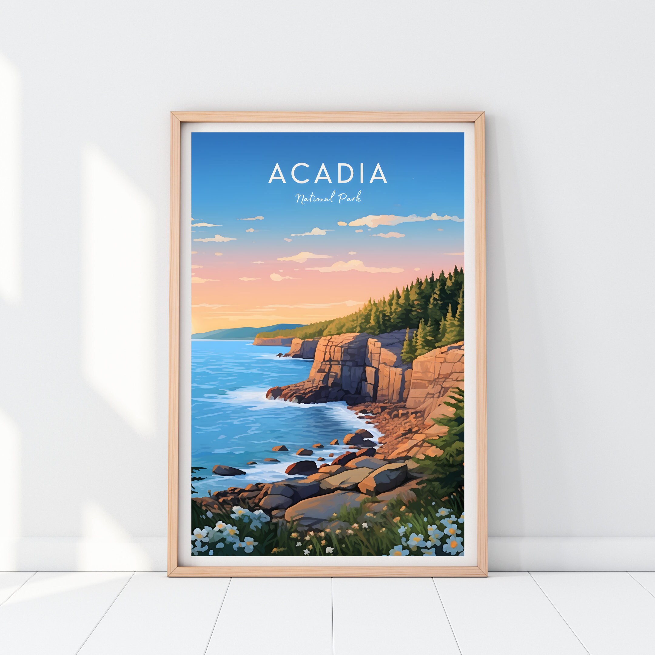 Acadia National Park Poster, Acadia National Park Print, Acadia Print ...