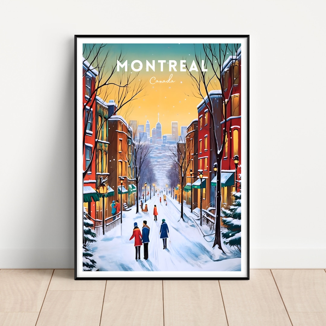 Montreal Travel Poster, Montreal Print, Digital Download, Printable ...