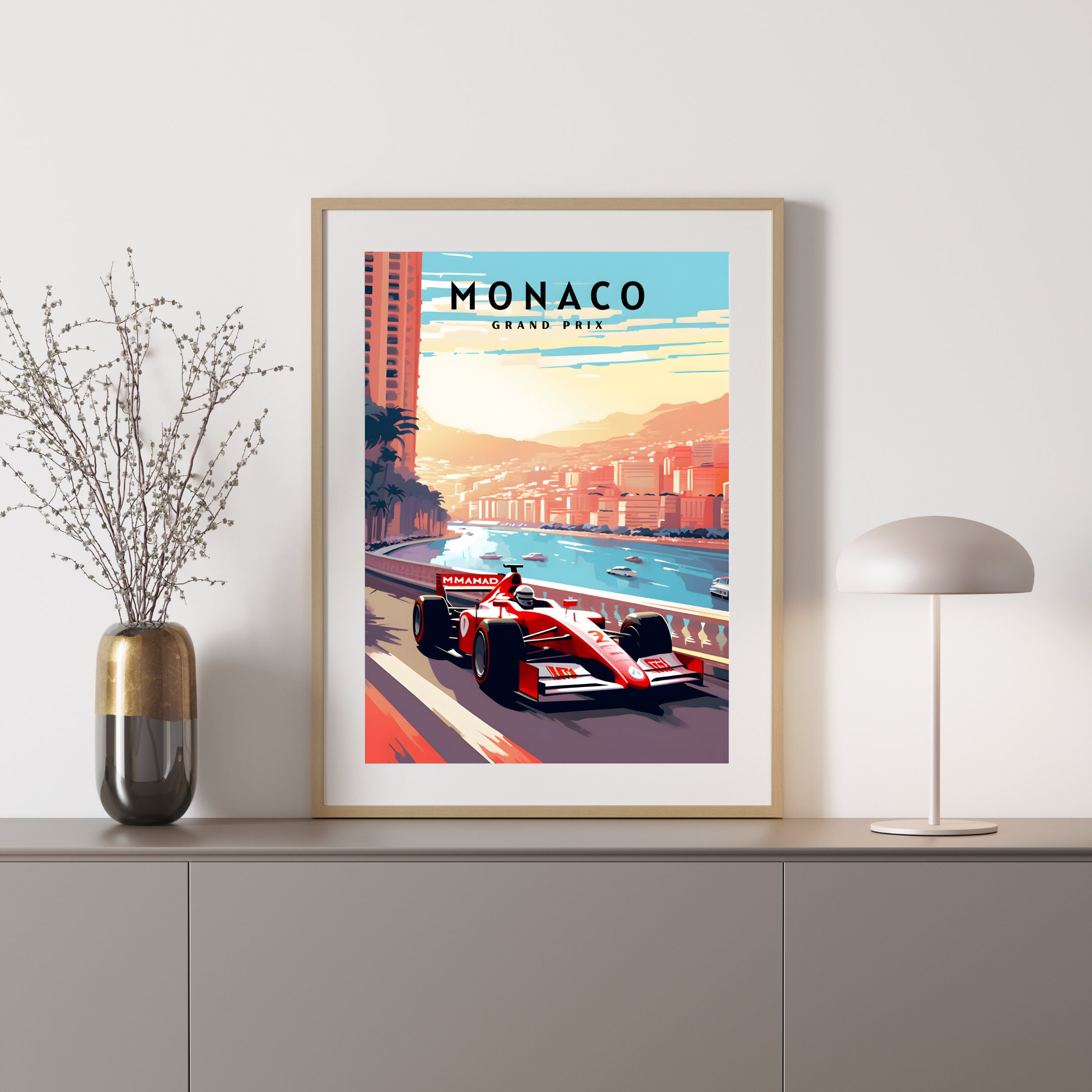 Monaco Travel Poster, Monaco Wall Art, Monaco Grand Prix Poster ...