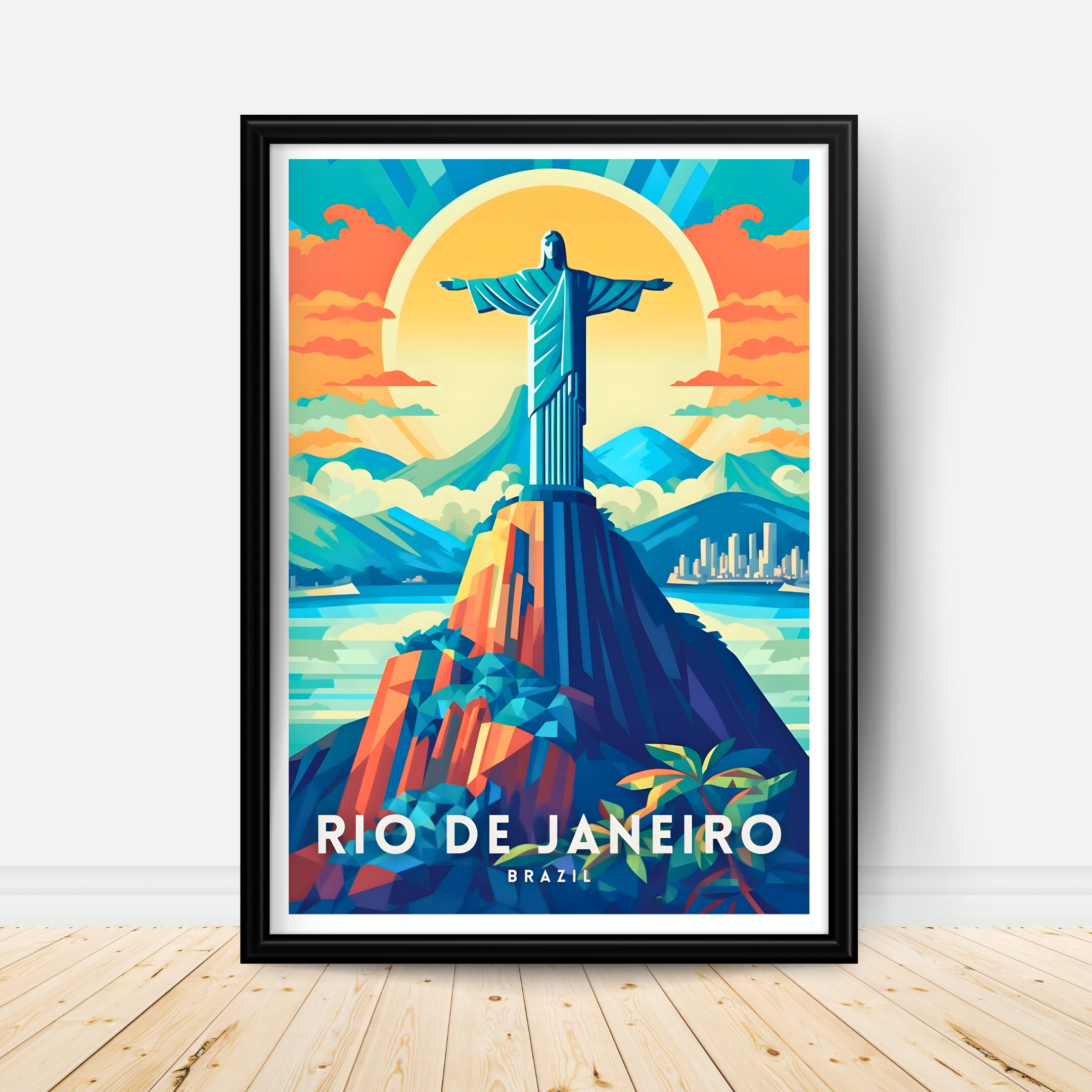 Rio Travel Poster, Rio De Janeiro Wall Art Print, Rio De Janeiro Travel ...