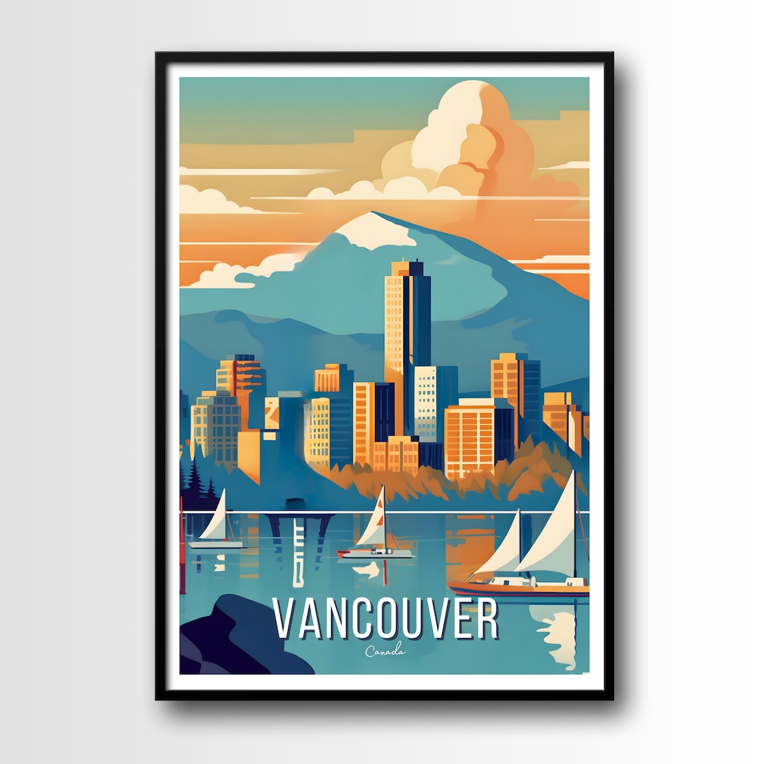 Vancouver Travel Poster, Vancouver Print, Digital Download, Printable ...