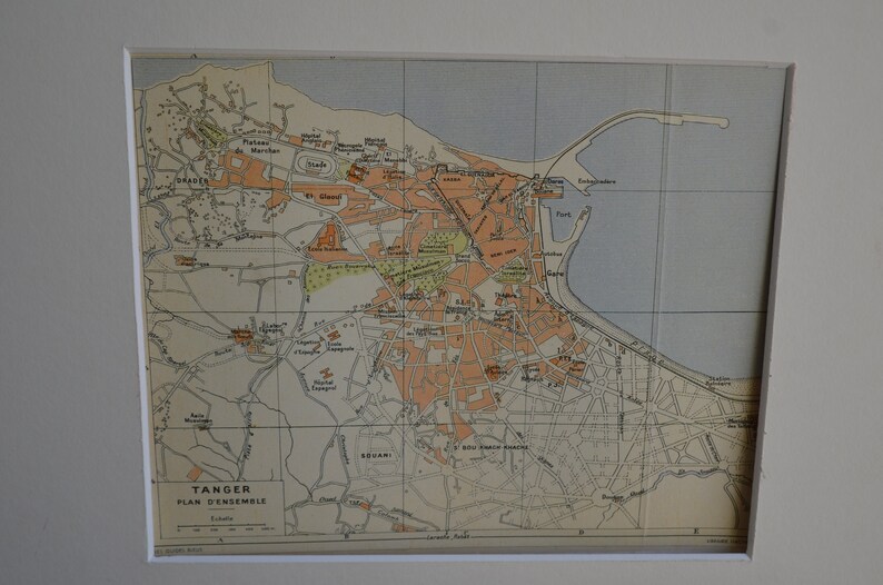Ancient Map of Tangier - Etsy